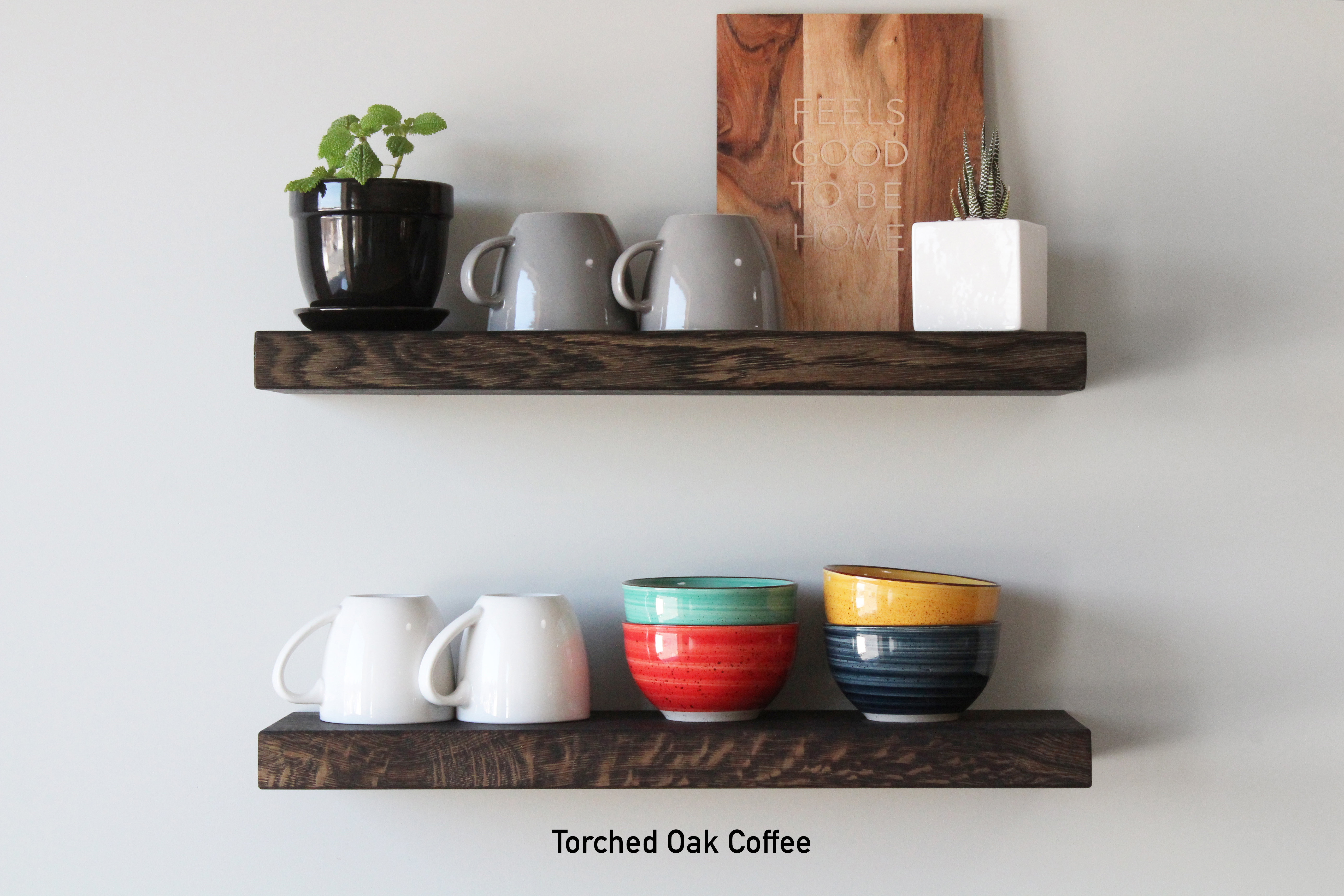 Loon Peak® Modern Hardwood Floating Accent Shelves | Set Of 2 | Oak ...