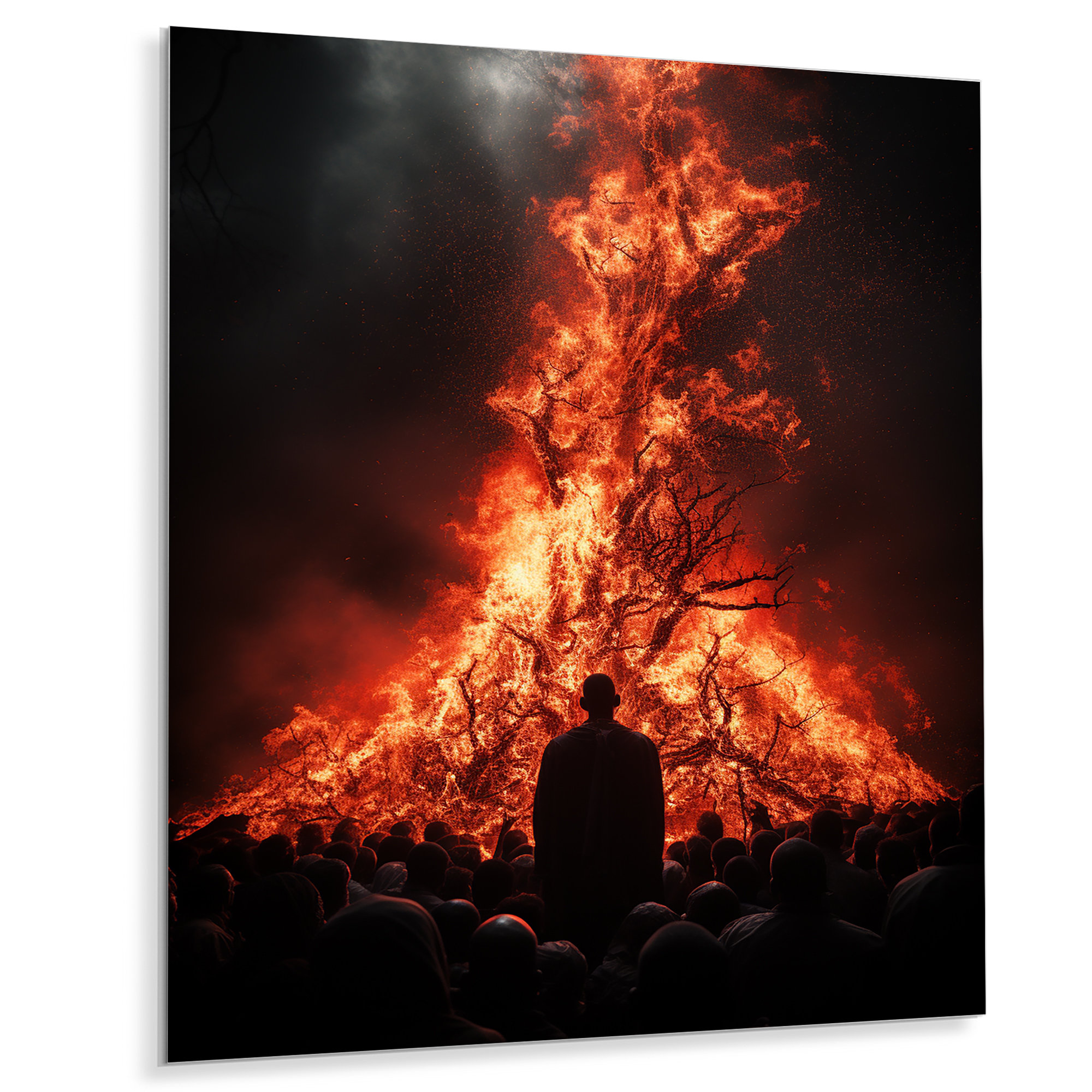Winston Porter Folk Religion Ritualistic Fire On Metal Print | Wayfair