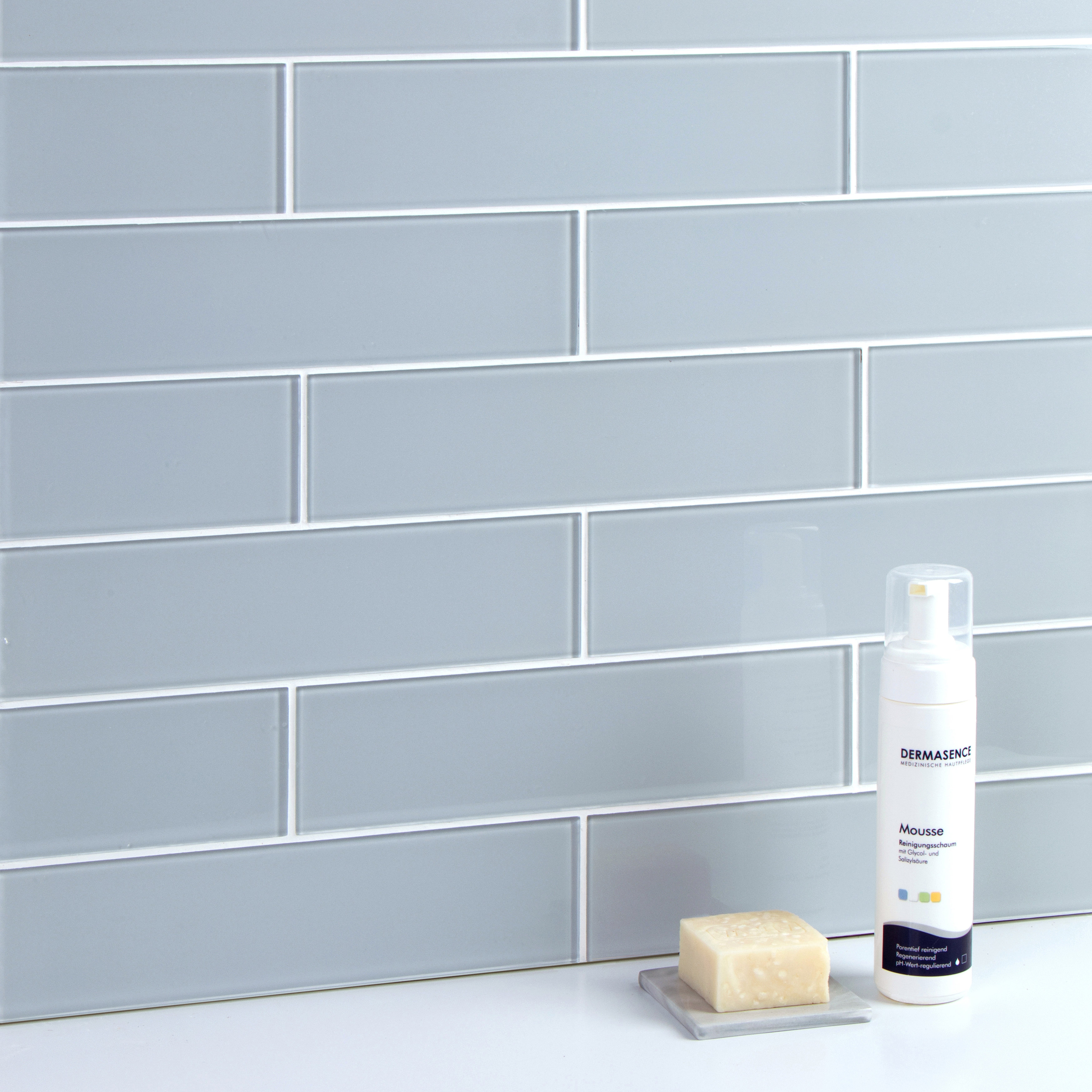 WS Tiles Quality Value Series 3" x 12" Straight Edge Glass Subway Tile ...