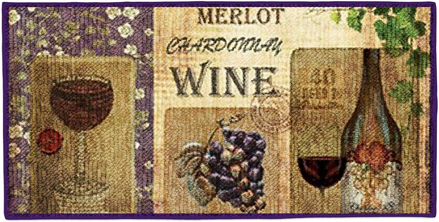 Bloomsbury Market Gadar Bordeaux Wine Kitchen Mat | Wayfair