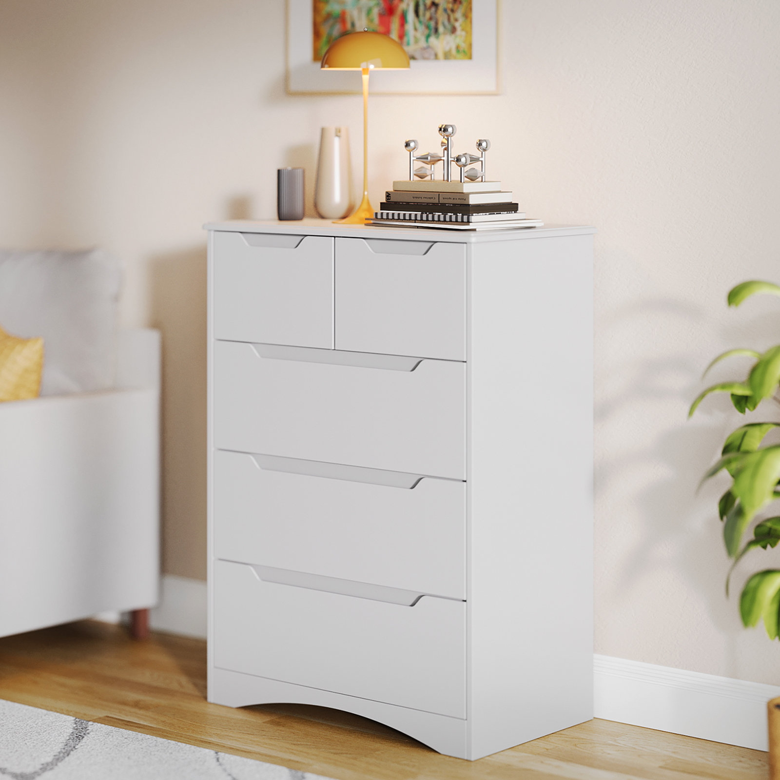 Ebern Designs Chemin 5 - Drawer 28.2" W Chest & Reviews | Wayfair