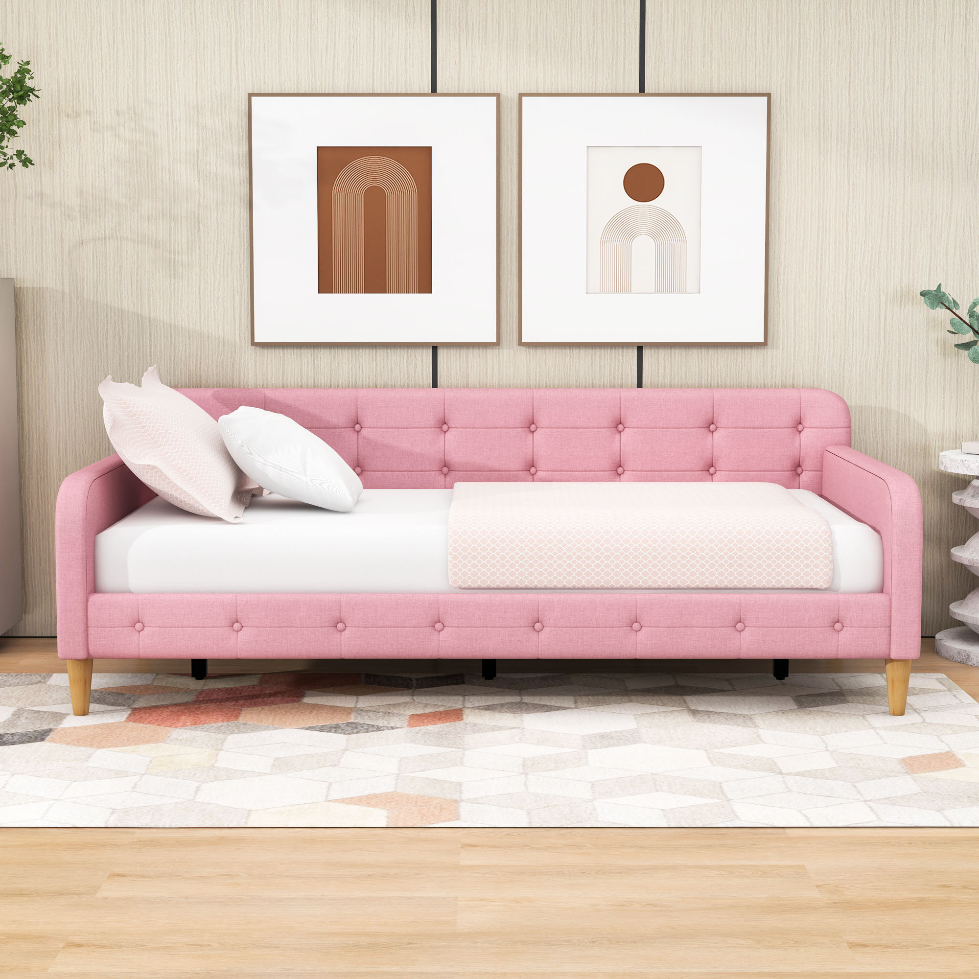 Red Barrel Studio® Kimery Upholstered Dayed with Slats | Wayfair