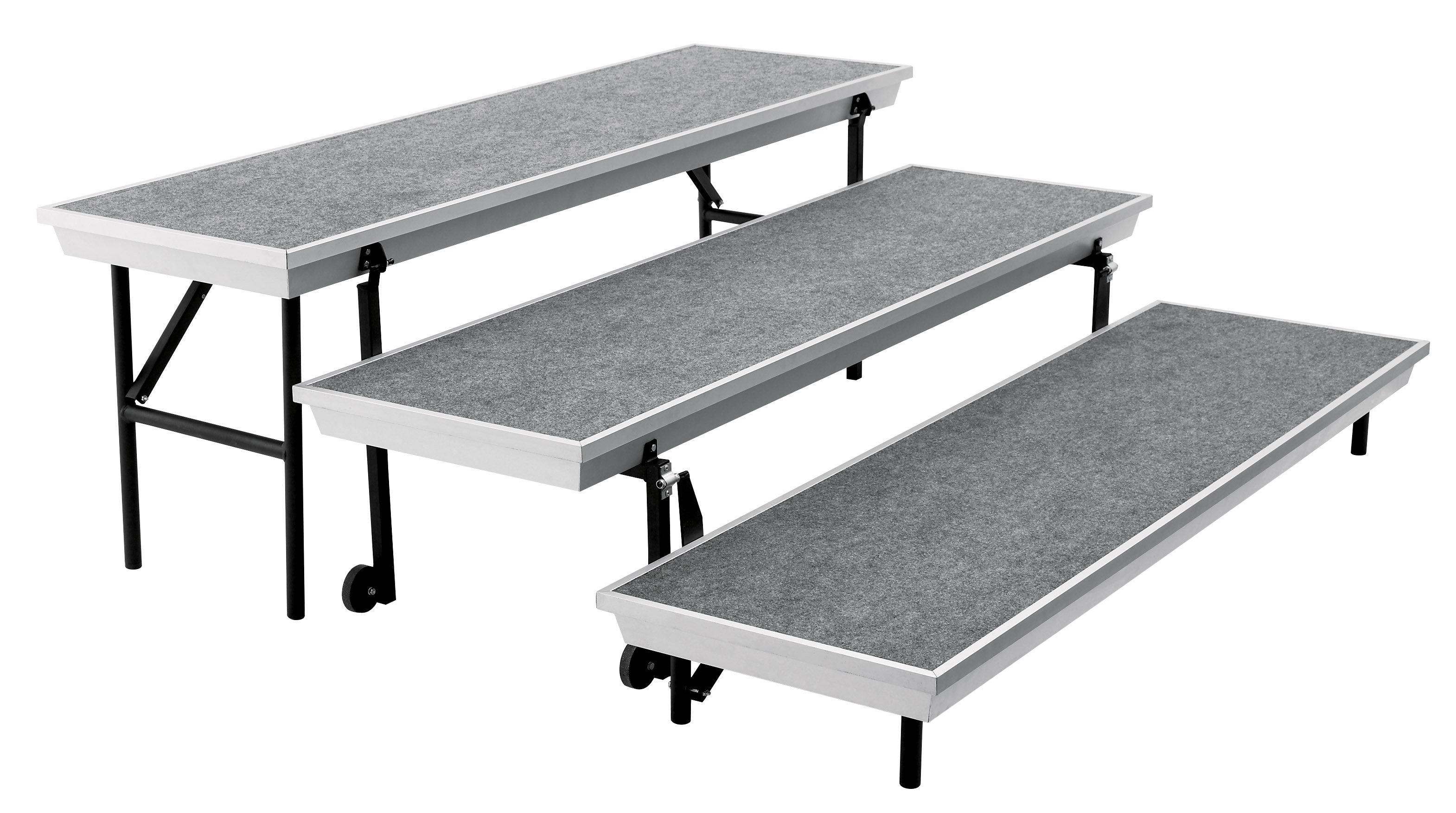 National Public Seating Three-Level Trans-Port Choral Risers & Reviews ...