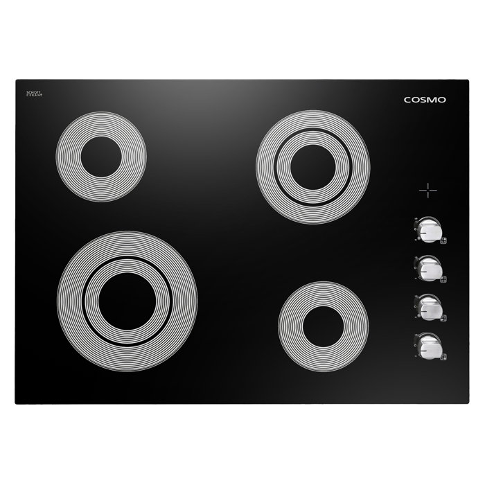 Cosmo 4 Piece Kitchen Appliance Package with 30'' Electric Cooktop ...