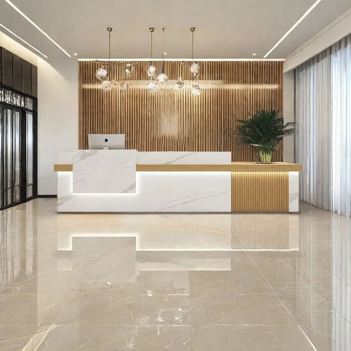 OX Art Reception Desk Style Front Desk, Checkout Counter & Computer ...