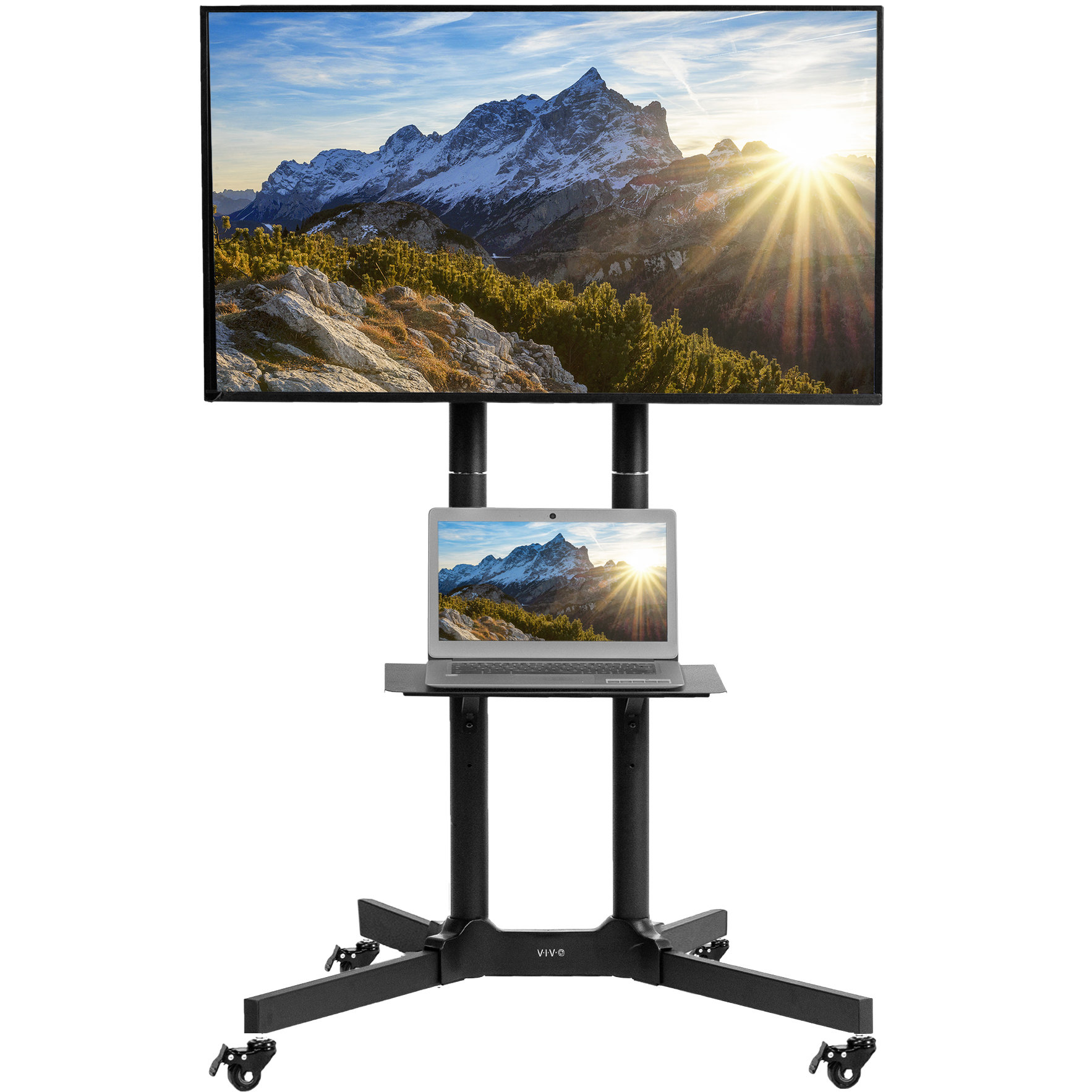 Vivo Black Mobile TV Cart & Reviews | Wayfair