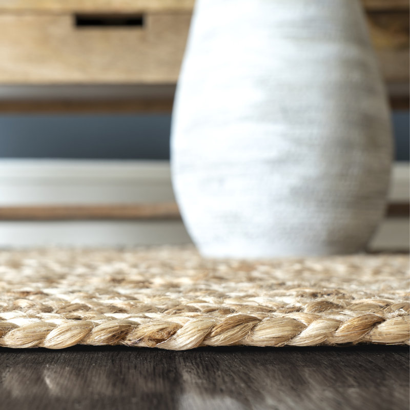 Highland Dunes Bendooragh Hand-Braided Jute Natural Area Rug & Reviews ...