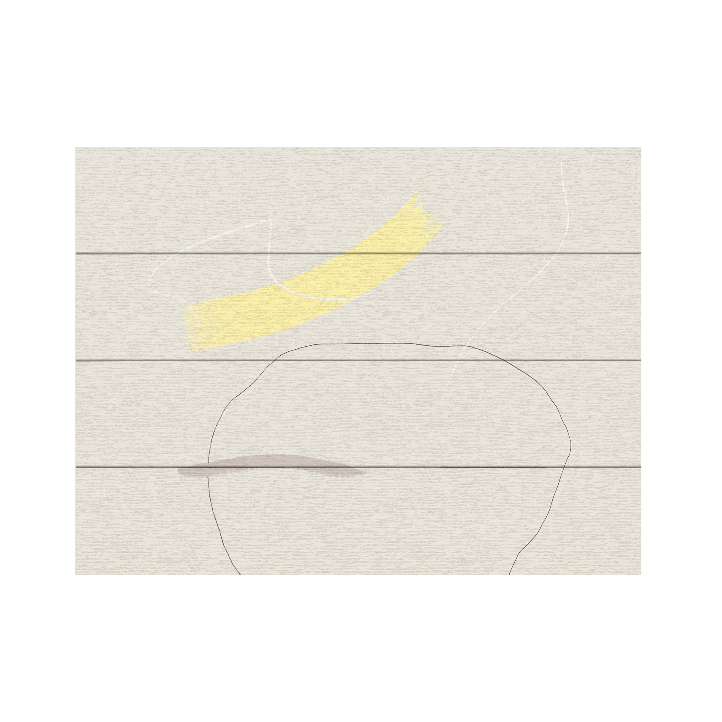Wrought Studio™ Touch Of Yellow On Wood Print | Wayfair