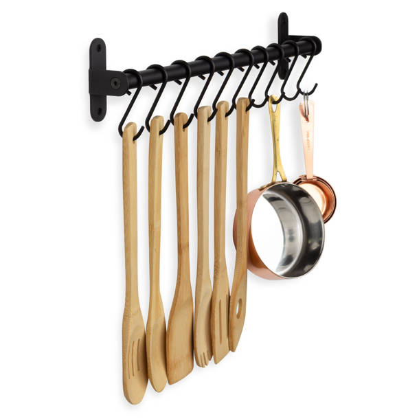 Prep & Savour Metal Rectangle Wall Mounted Pot Rack & Reviews - Wayfair ...