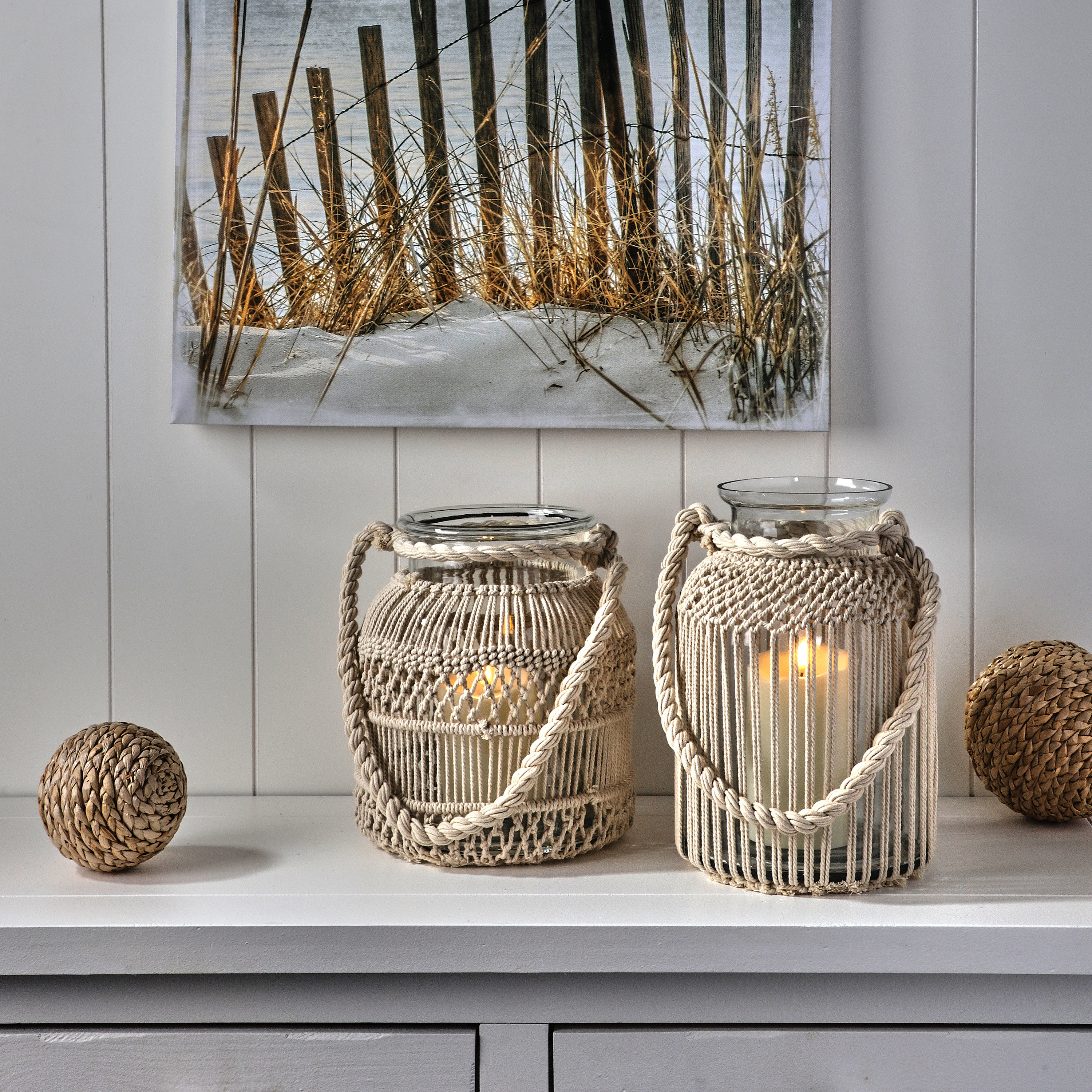 August Grove® 9-10.25" Glass With Thread Lantern Vase | Wayfair
