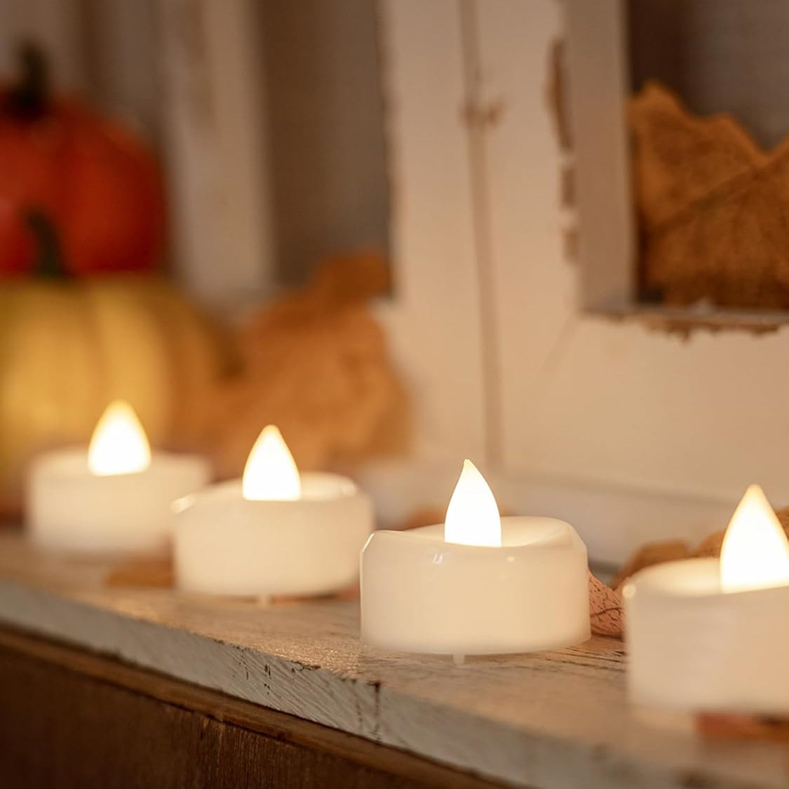 The Holiday Aisle® Remote Candles, Flameless Tea Lights Candles Battery ...