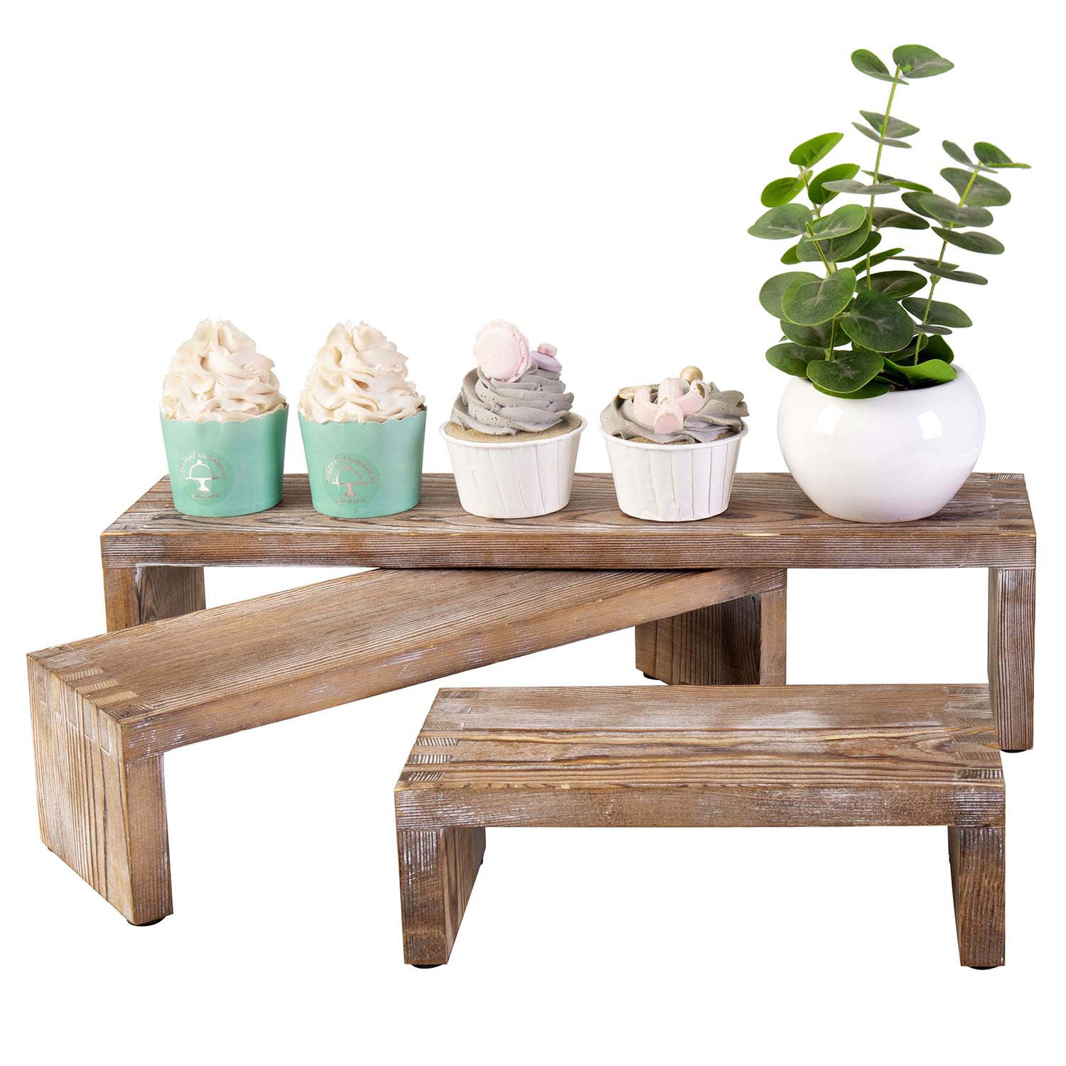 Millwood Pines Wood Tiered Stand - Set of 3 Display Stands & Reviews ...