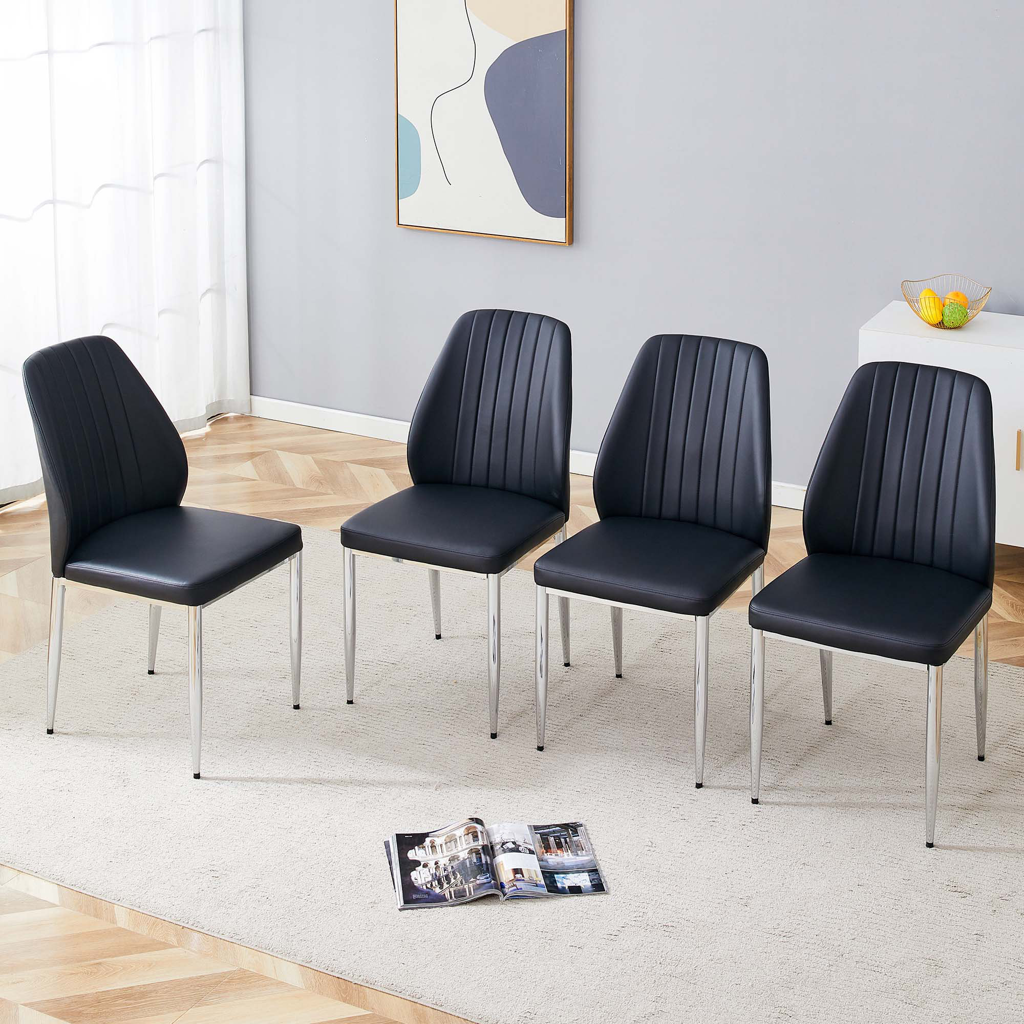 Wrought Studio Set Of 4 PU Comfort Dining Chairs - Wayfair Canada