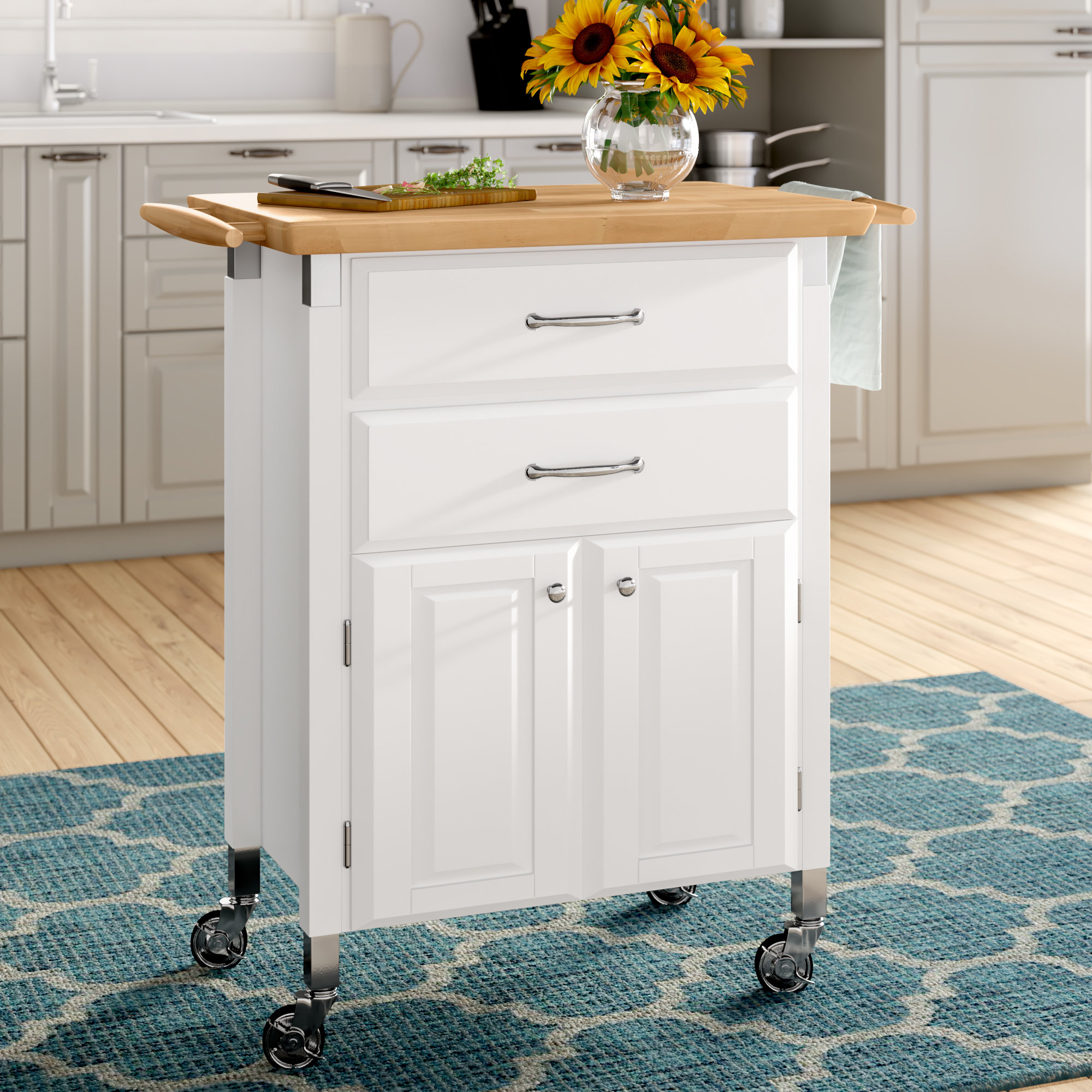 Charlton Home® Hamilton Kitchen Cart & Reviews | Wayfair