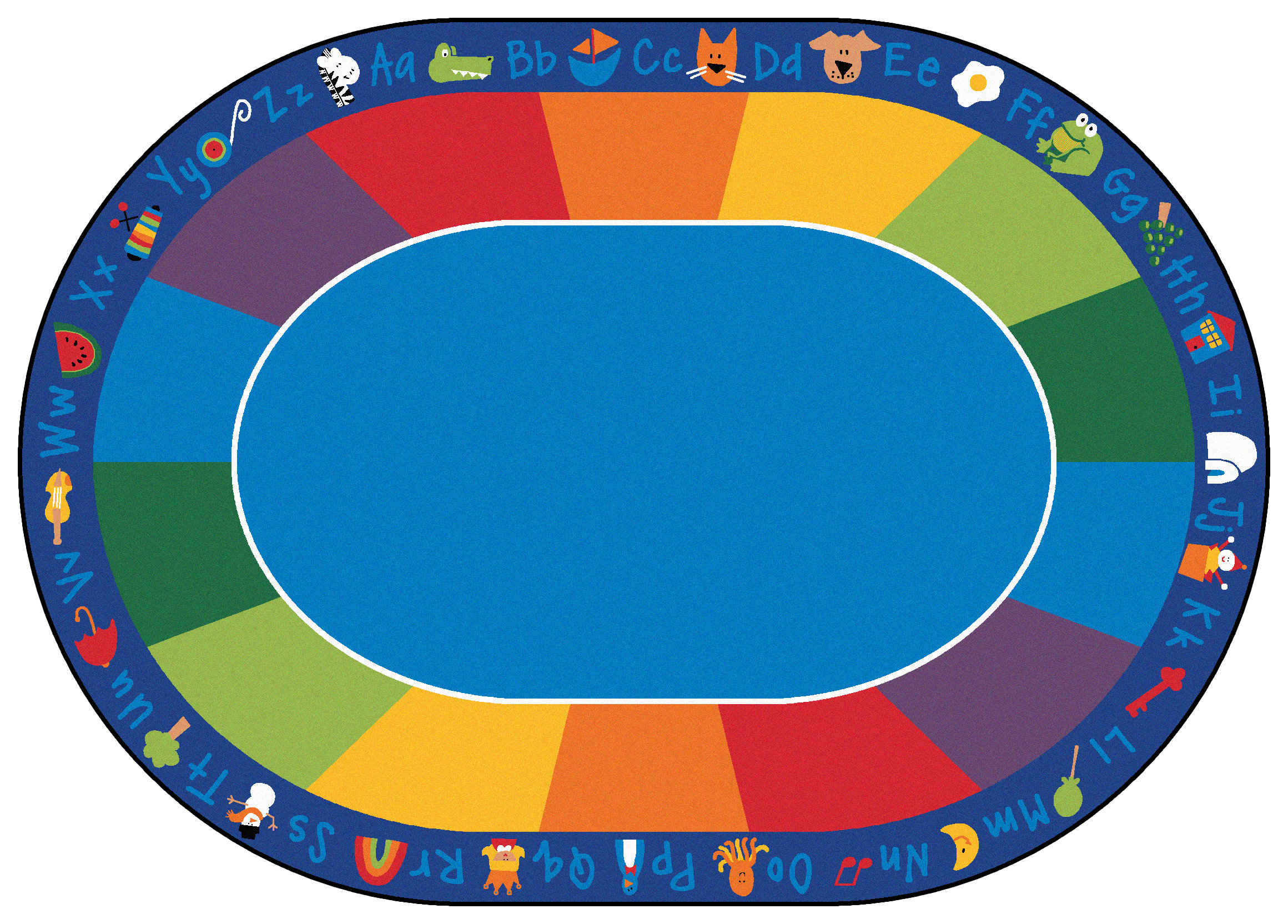 Carpets for Kids Fun With Phonics Premium Tufted Blue/Red Area ...