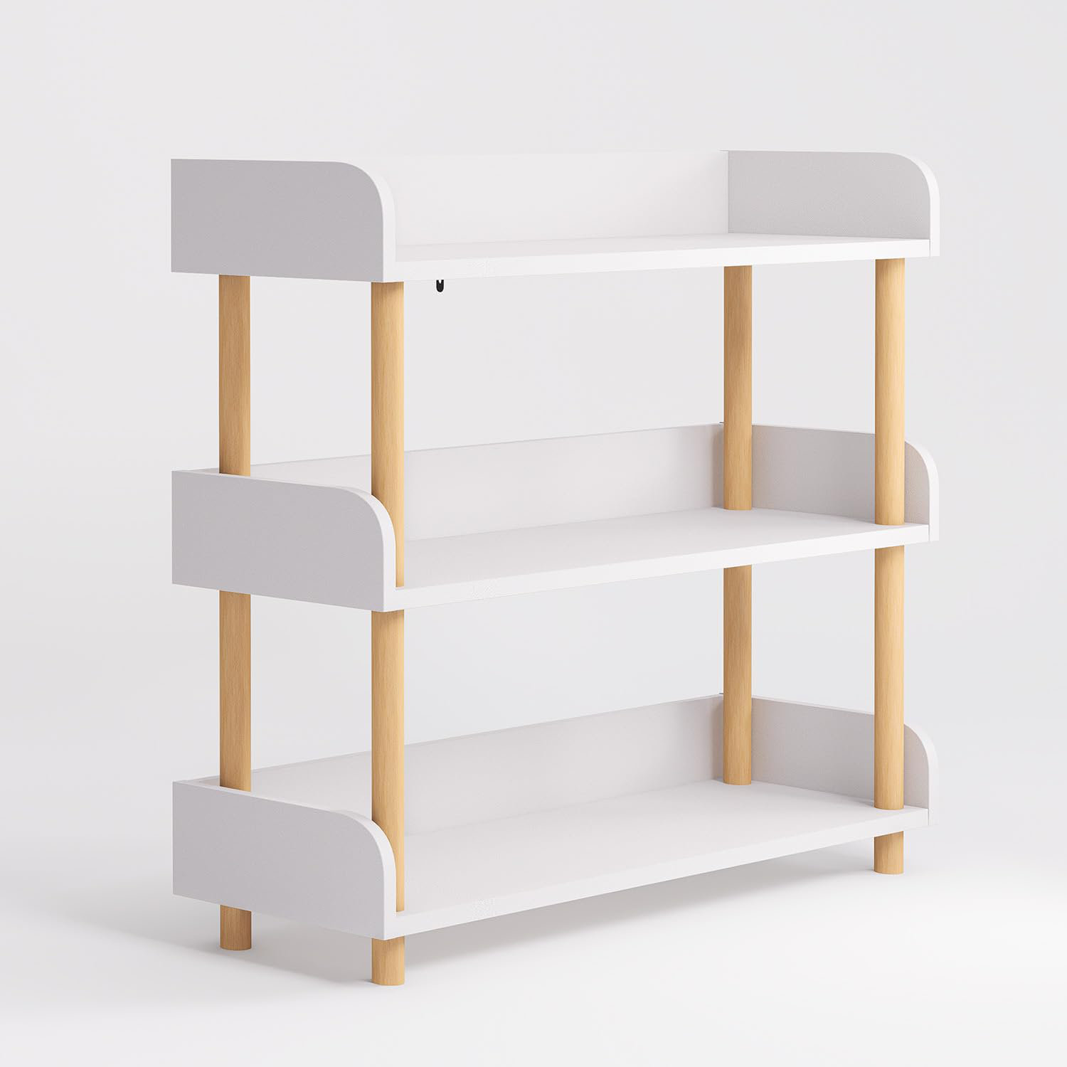 Hokku Designs 3-Tier Wooden Open Bookshelf, Modern Display Shelf With ...