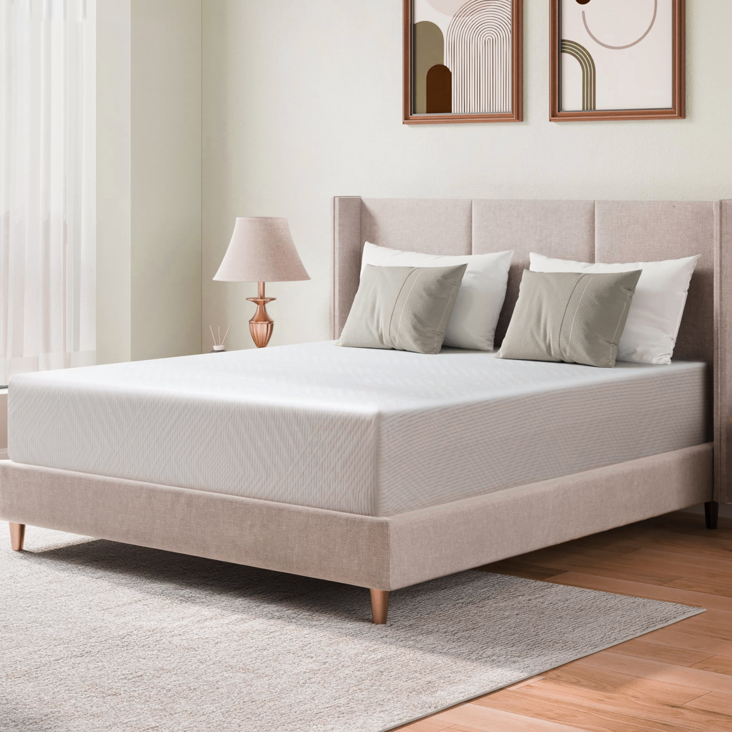 Ebern Designs Mattress In A Box, Green Tea Memory Foam Medium Firm, 12 ...