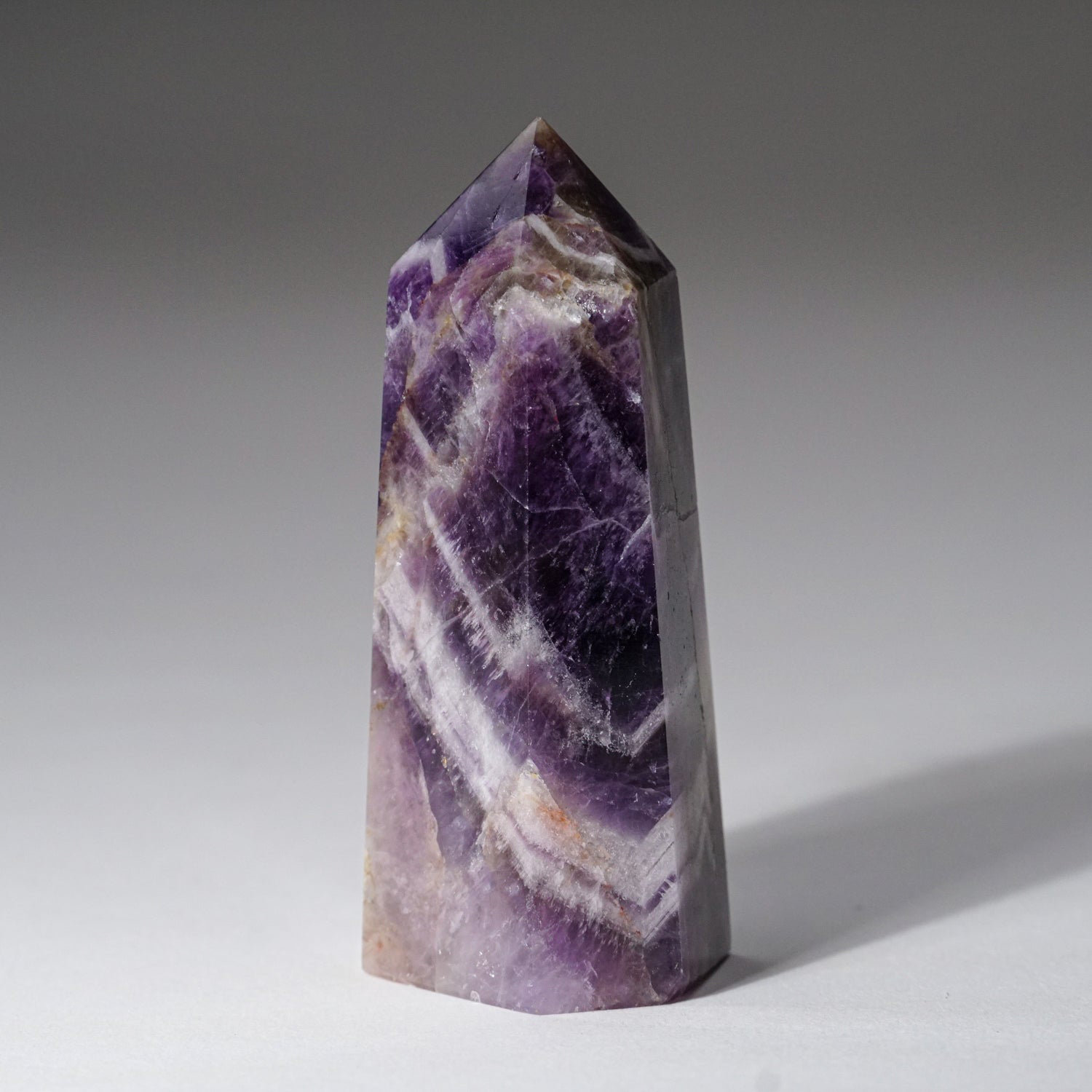 Astro Gallery of Gems Polished Chevron Amethyst Point from Brazil (0. ...