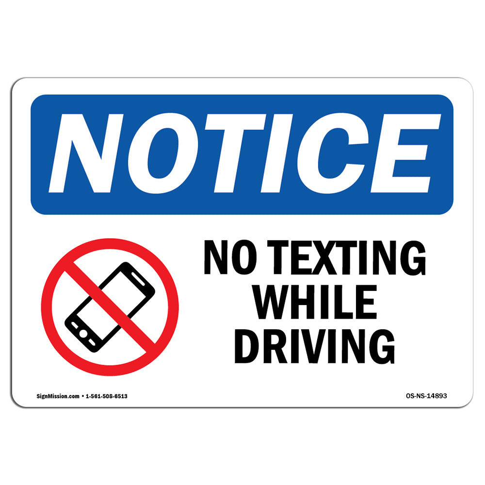 SignMission No Texting While Driving Sign with Symbol | Wayfair