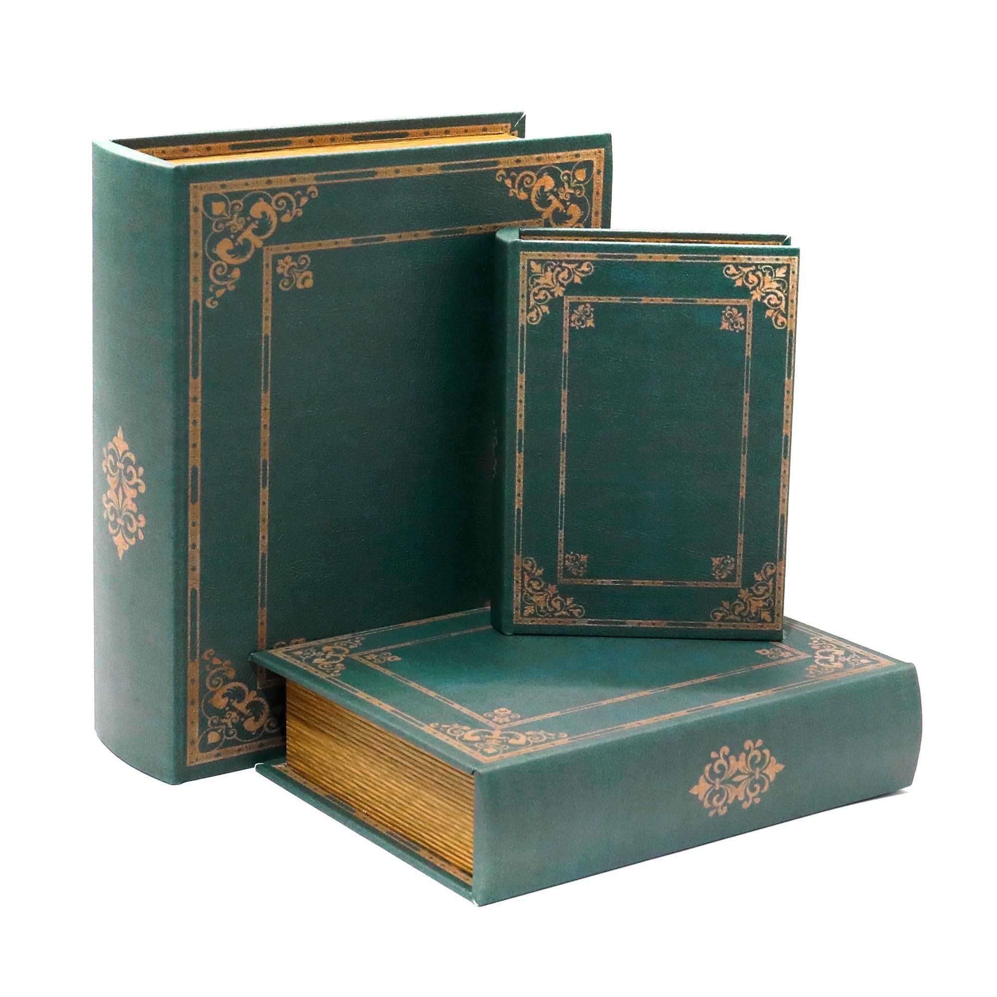 House of Hampton® Storage Decorative Book Boxes Set of 3 | Wayfair