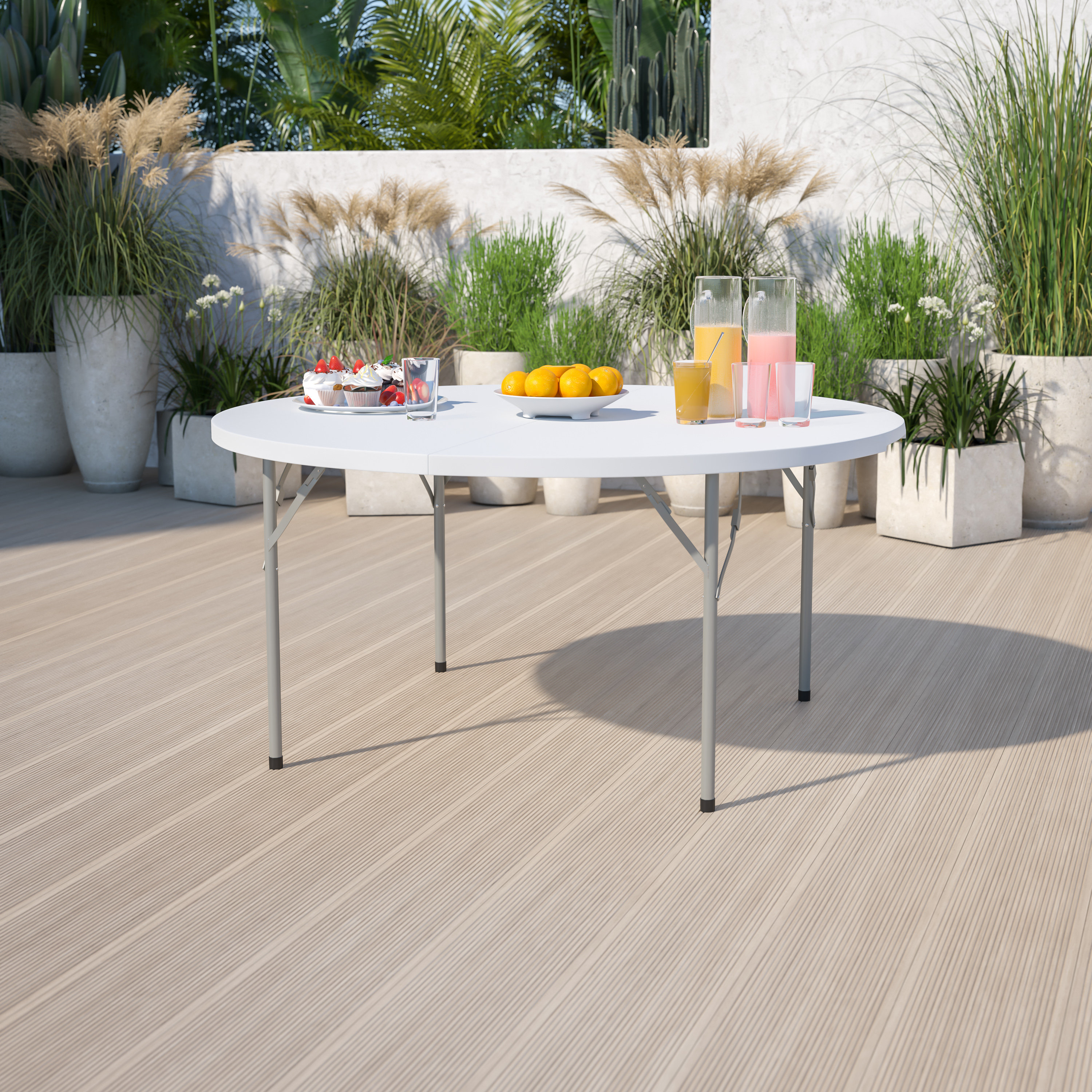 Flash Furniture Noah Round Plastic Event Folding Table & Reviews | Wayfair