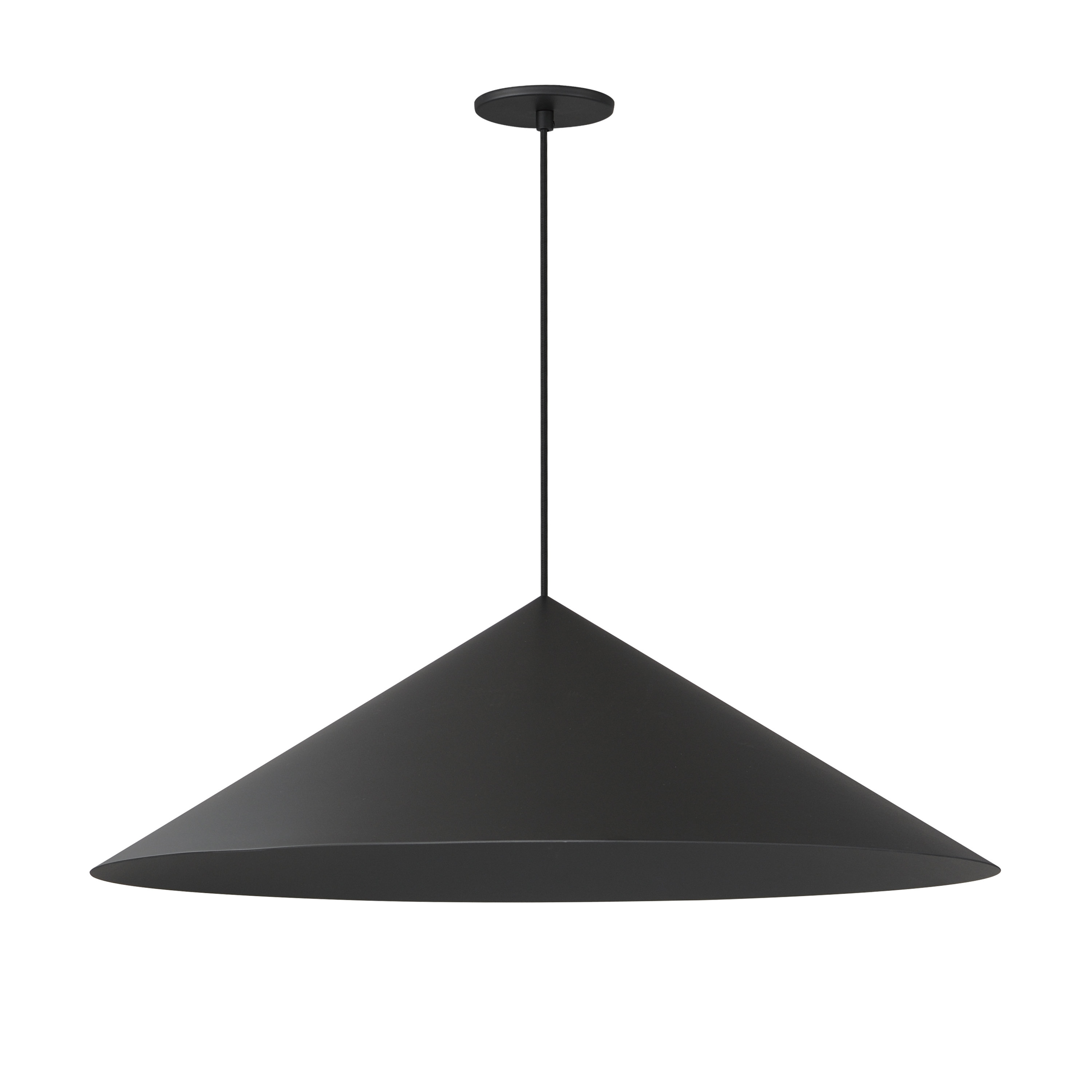 17 Stories Assie 1 - Light Matte Black Cone Pendant | Wayfair