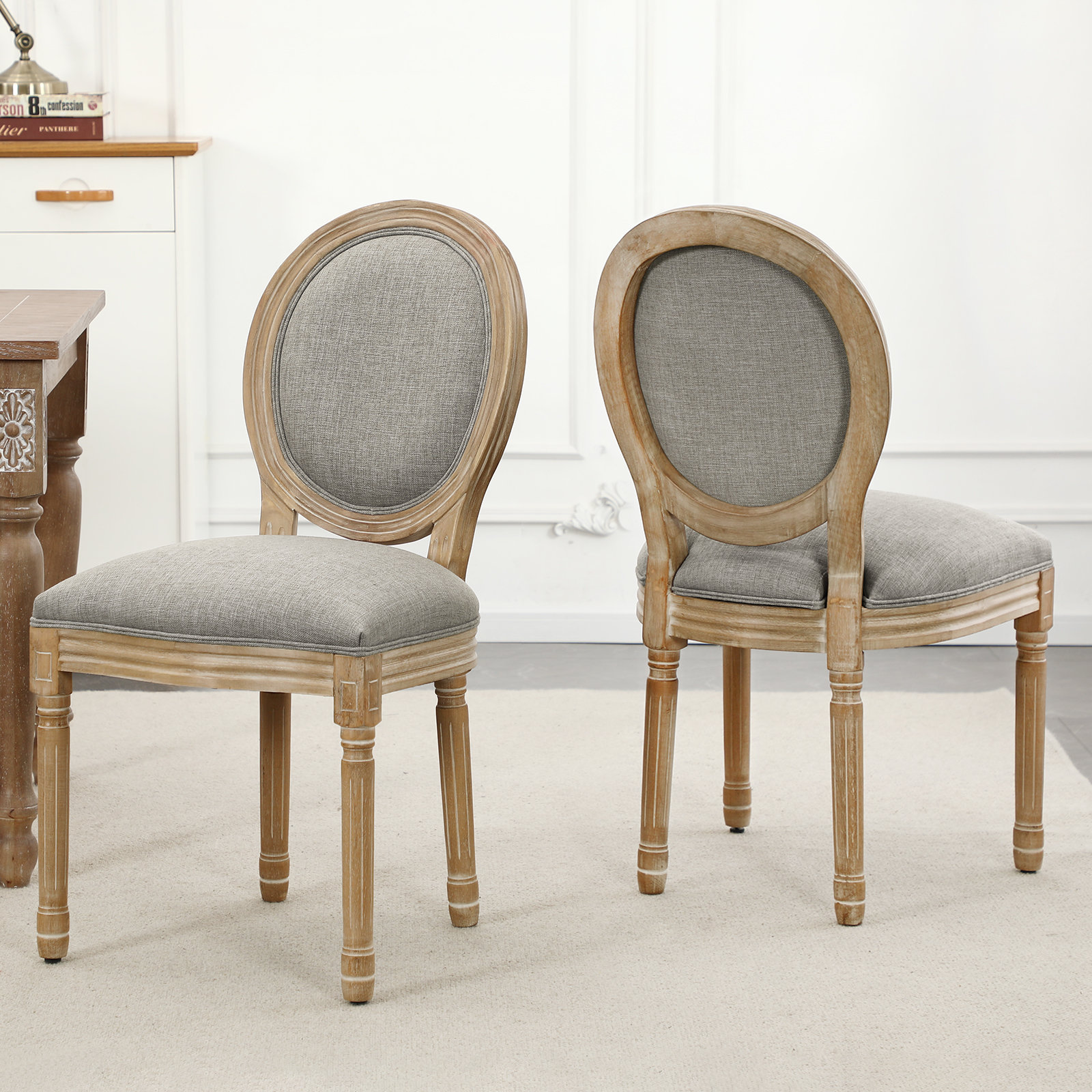 Ophelia & Co. Amando 20" H Mid-Century King Louis Back Solid Wood ...
