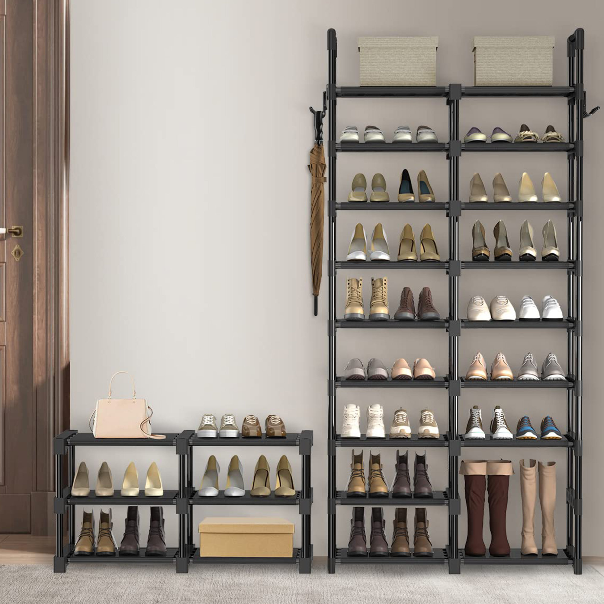 Rebrilliant 50 Pair Shoe Rack | Wayfair