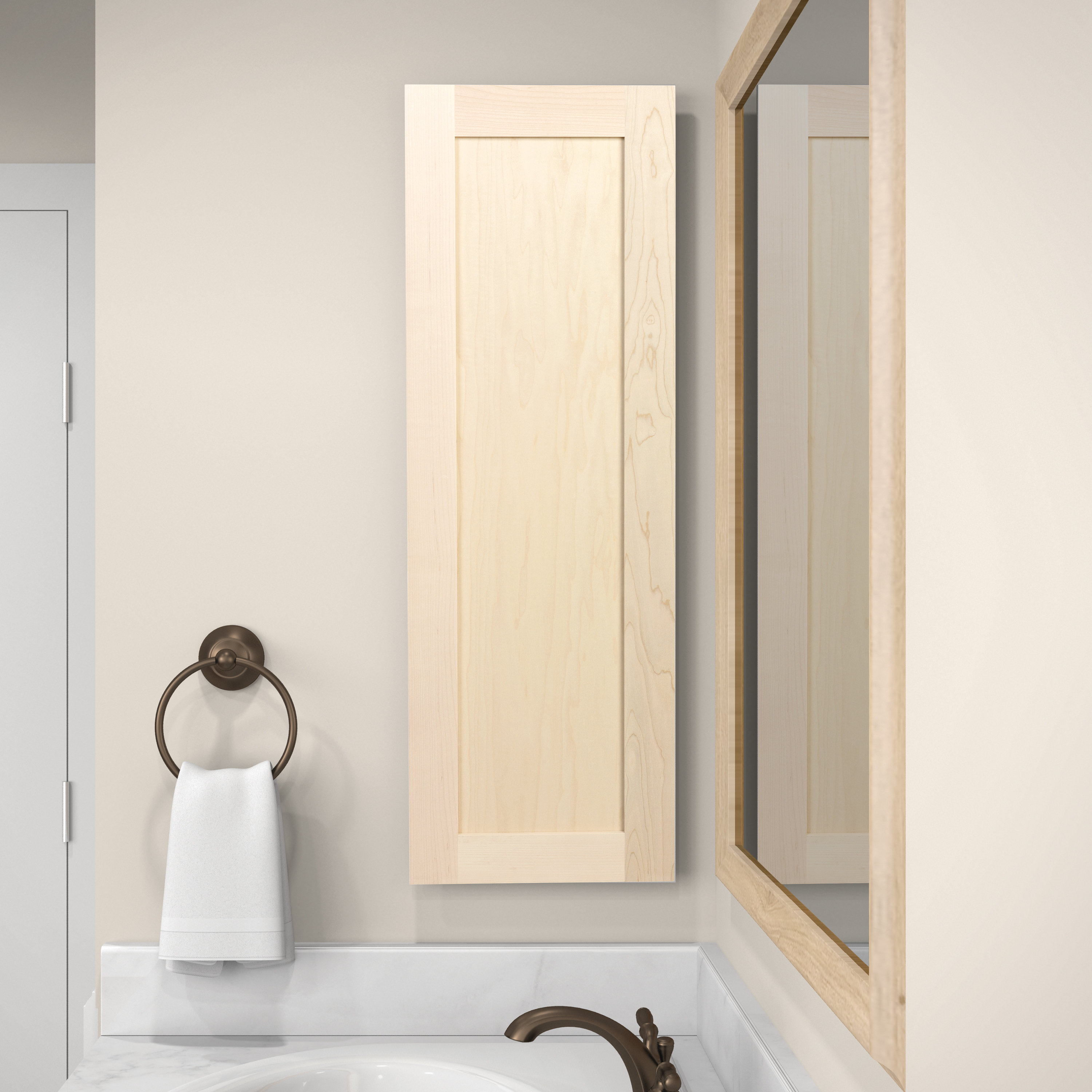 Alcott Hill Eben 12'' W x 36'' H x 4.375'' D Recessed Bathroom Cabinet ...