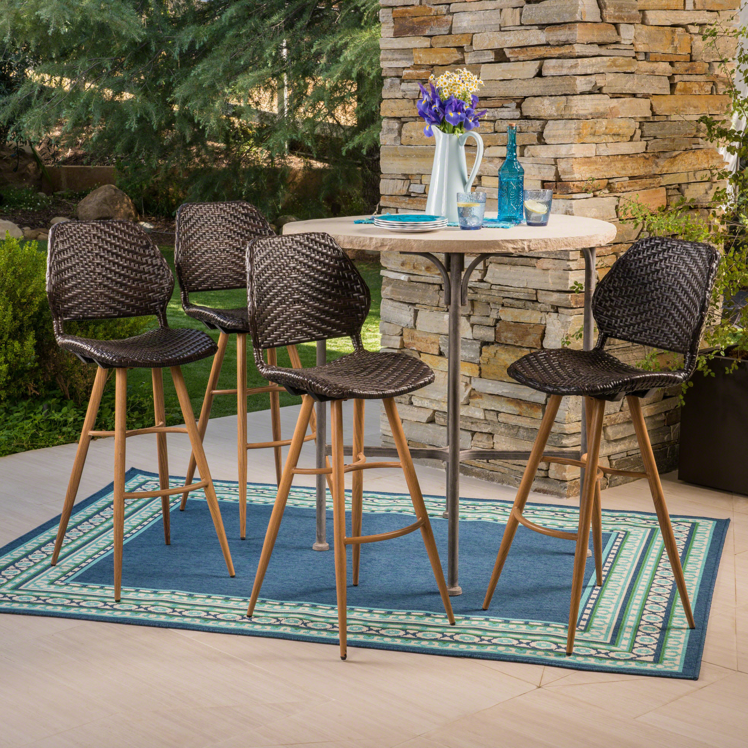 George Oliver Tabouret de bar 29 po Wicker et Commentaires - Wayfair Canada