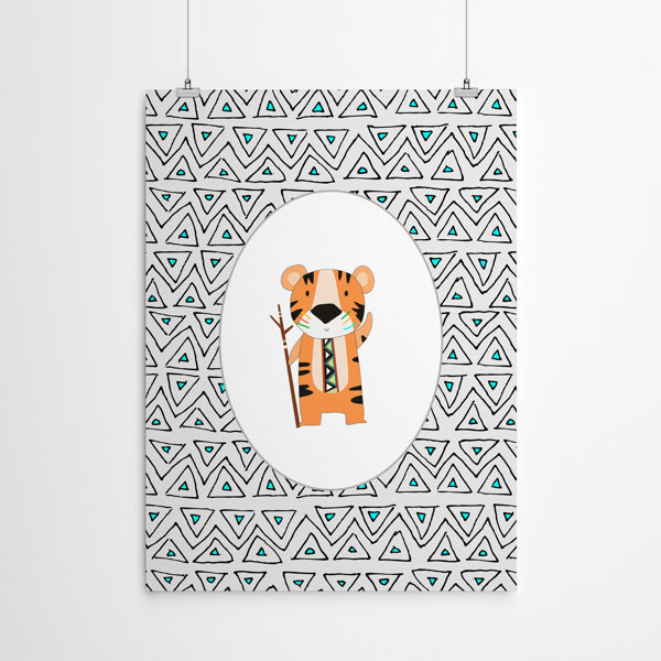 Isabelle & Max Hendry Tribal Tiger In Oval - Unframed Art Prints ...