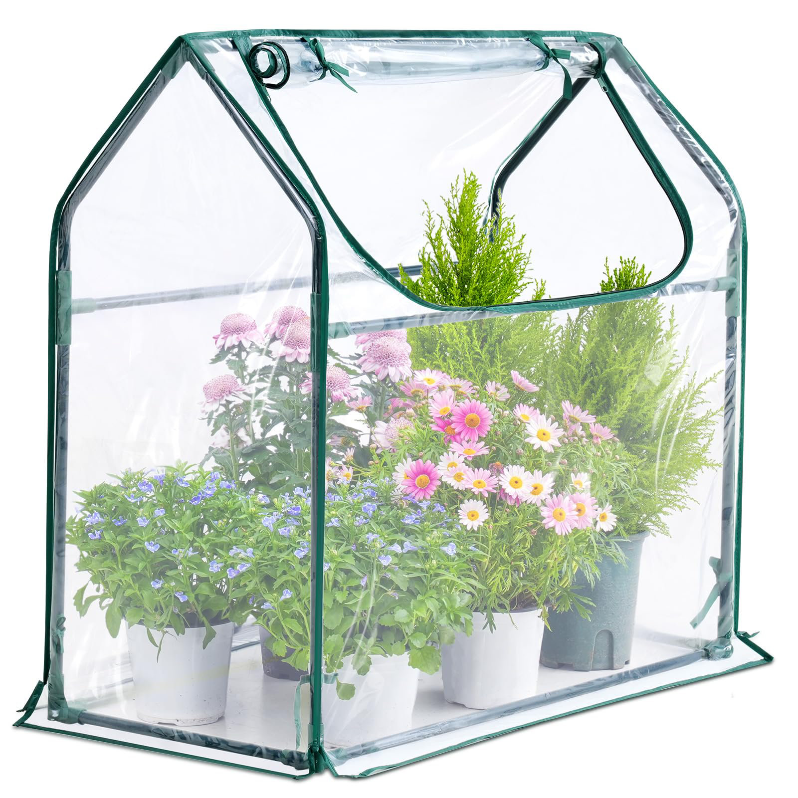 Quictent Portable Mini Cloche Greenhouse w/ Elevated Bottom, Reinforced ...