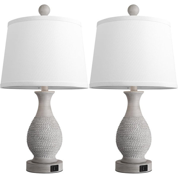 One Allium Way® Traditional Table Lamps Set Of 2, Bedside Touch Lamp ...