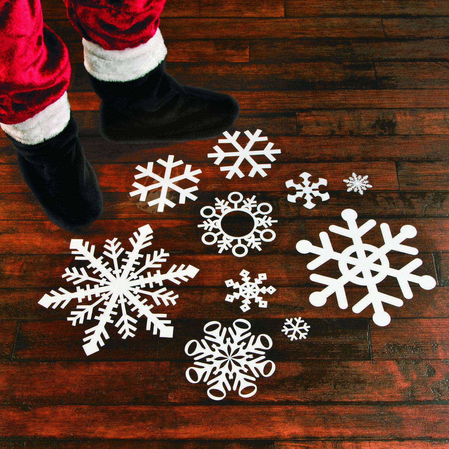 The Holiday Aisle® Ardussi 2 Piece Snowflake Floor Decals Scene Setter ...