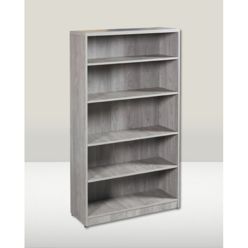Foundry Select Gray Oak Bookcase with Adjustable Shelving | Wayfair