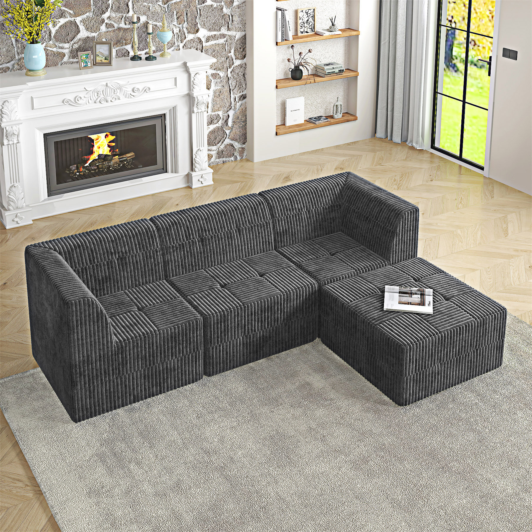 Latitude Run® L Shape Modular Sectional Sofa | Wayfair