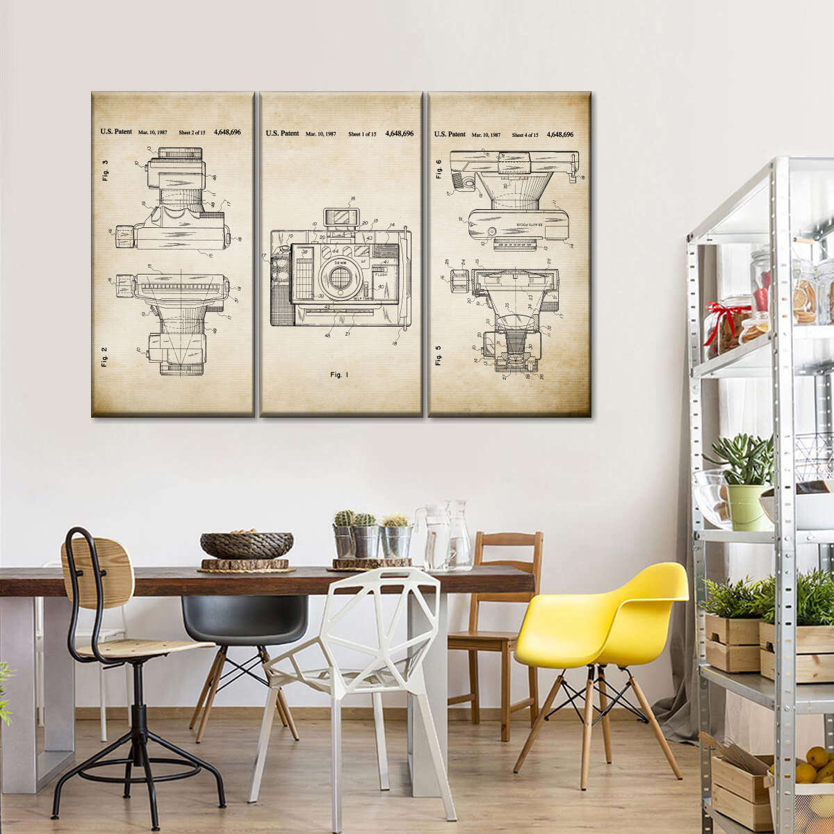 17 Stories Automatic Focus Camera Patent Multi Piece Canvas Print On ...