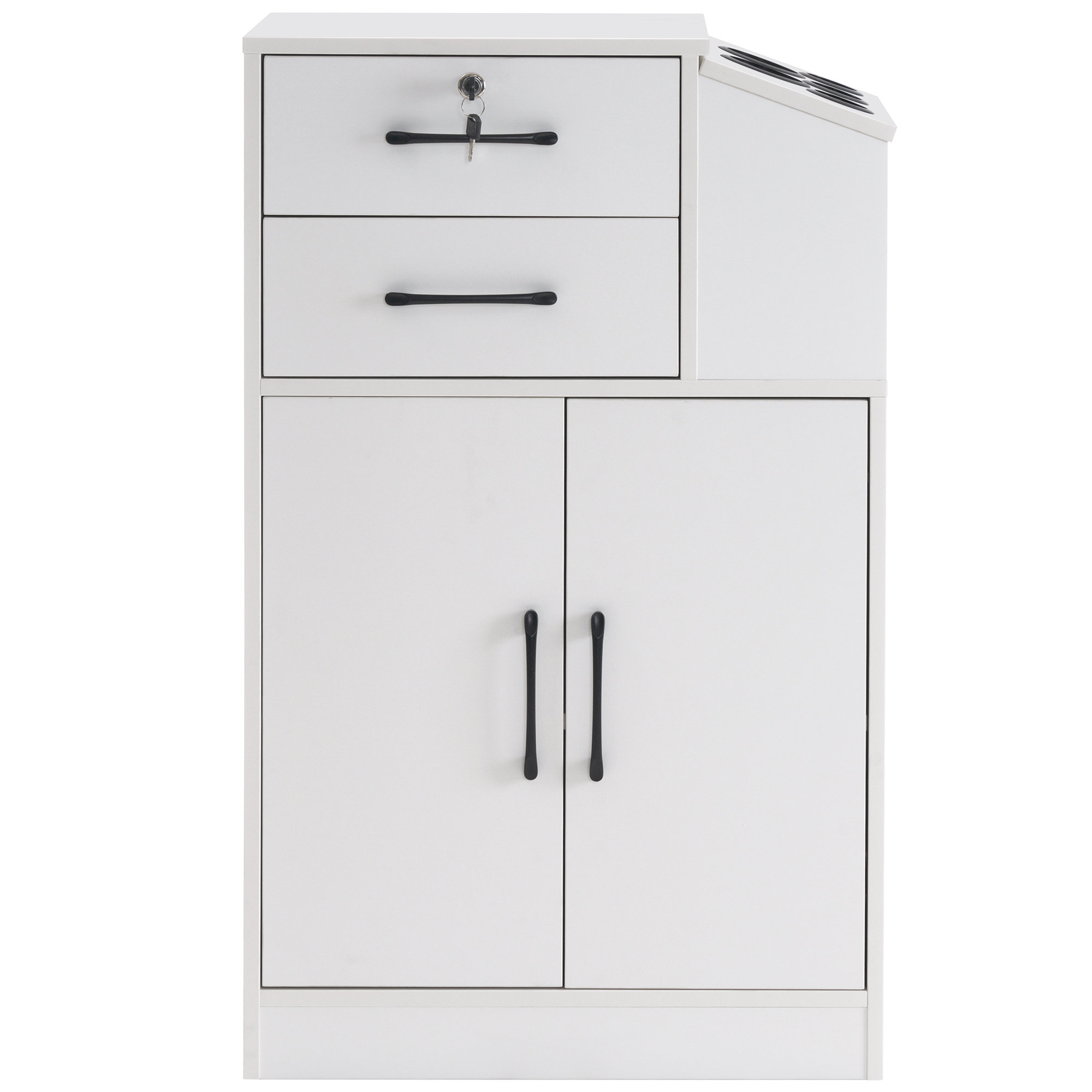 BarberPub Lockable Barber Tool Cabinet Beauty Salon Storage with ...