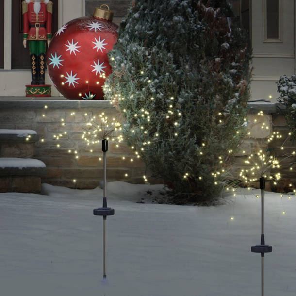 Touch of ECO Solar Powered LED Metal Flower Garden Stake Light ...