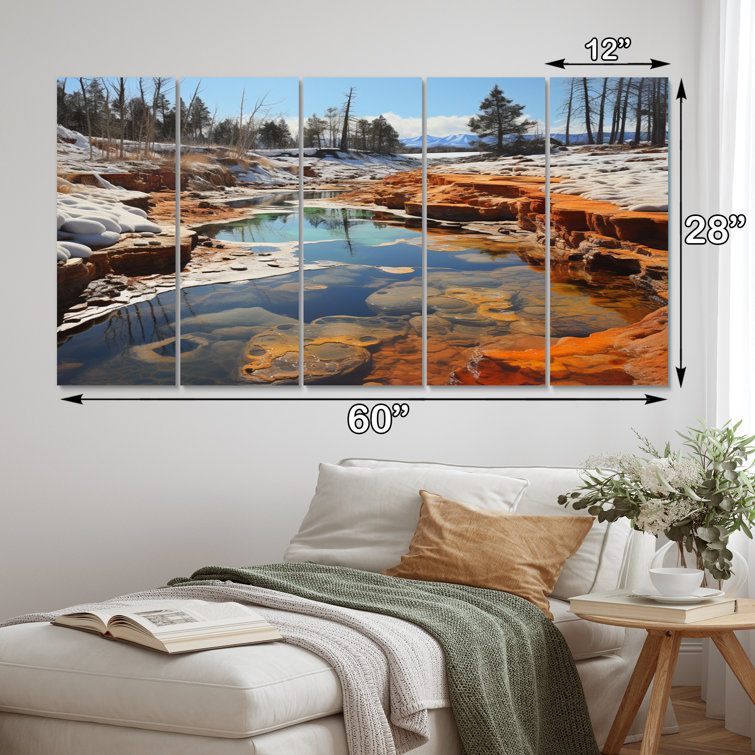 DesignArt Geyser Geothermal Wonder Pastoral - Landscapes Metal Wall ...