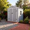 Hermes 6 ft. W x 4 ft. D Outdoor Resin Storage Shed, Waterproof Patio ...