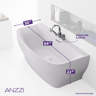 ANZZI Bank Series 63'' x 31'' Freestanding Soaking Acrylic Bathtub ...