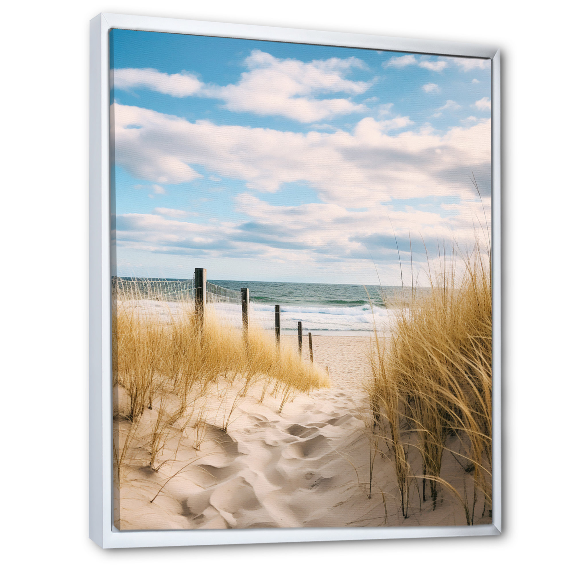 Dovecove Cange Path to the Beach V - Floater Frame Print on Canvas ...