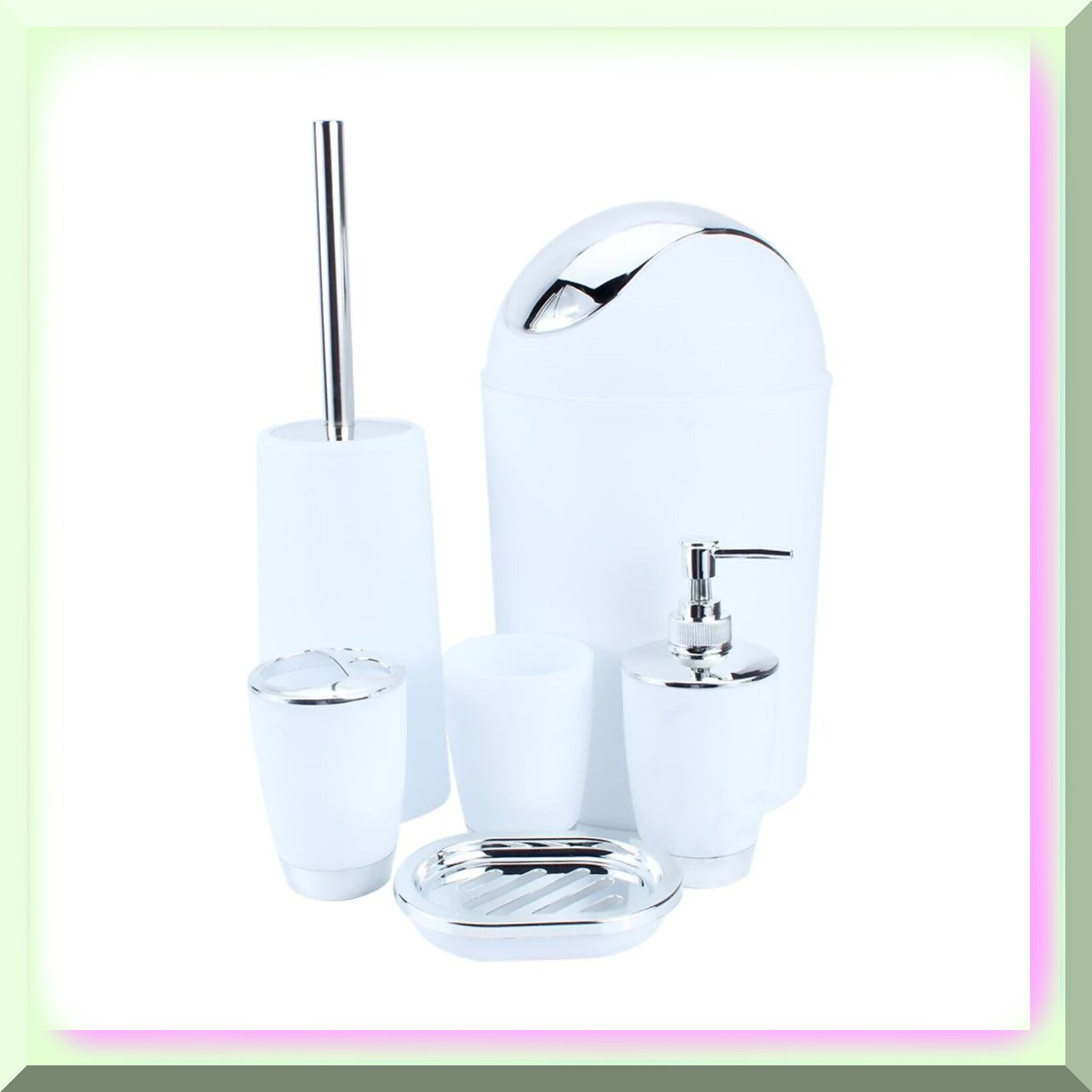 Hokku Designs Luxury Bath Essentials Set - 6 Piece Bathroom Decor Kit ...