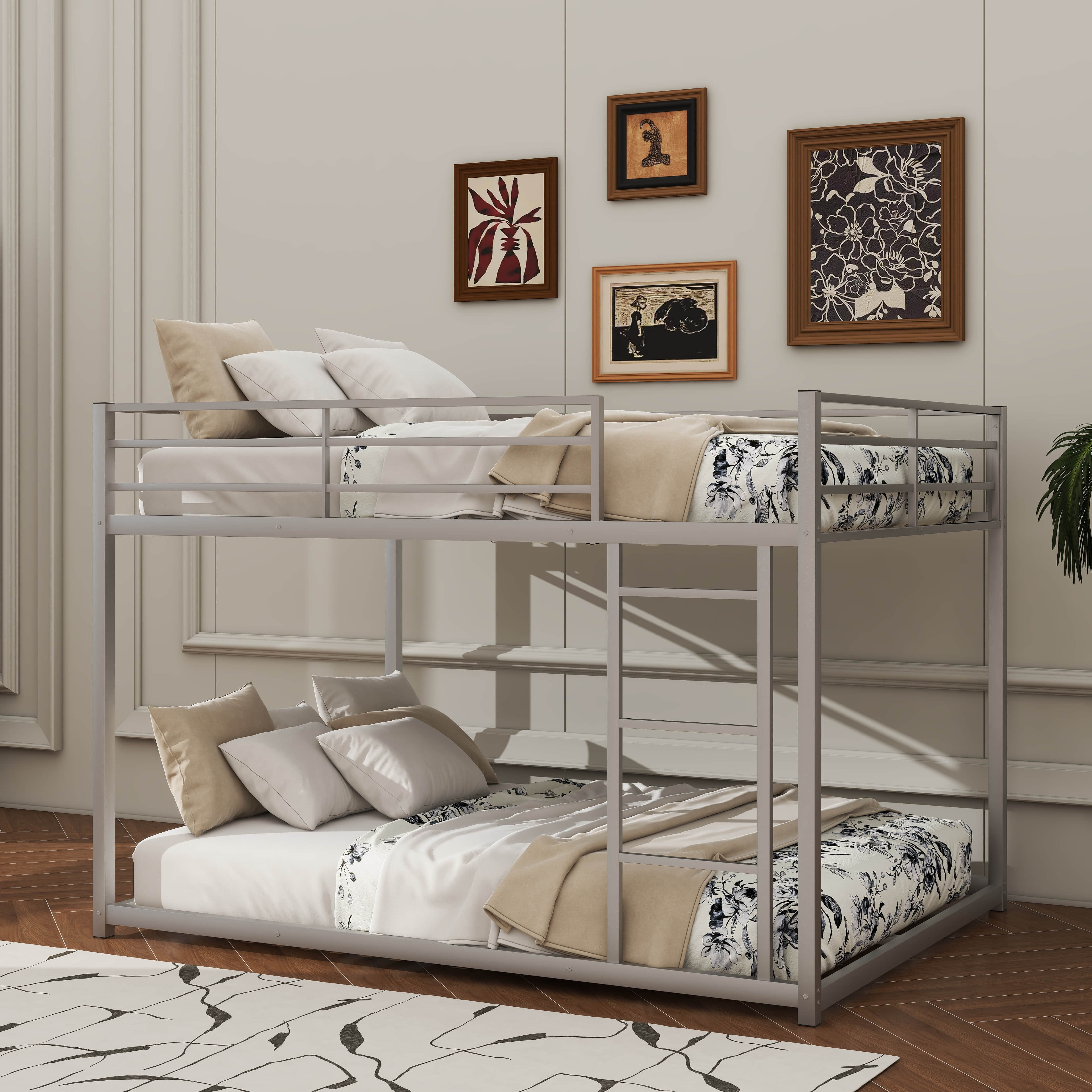Isabelle & Max™ Low-Profile Metal Bunk Bed Equipped With An Access ...