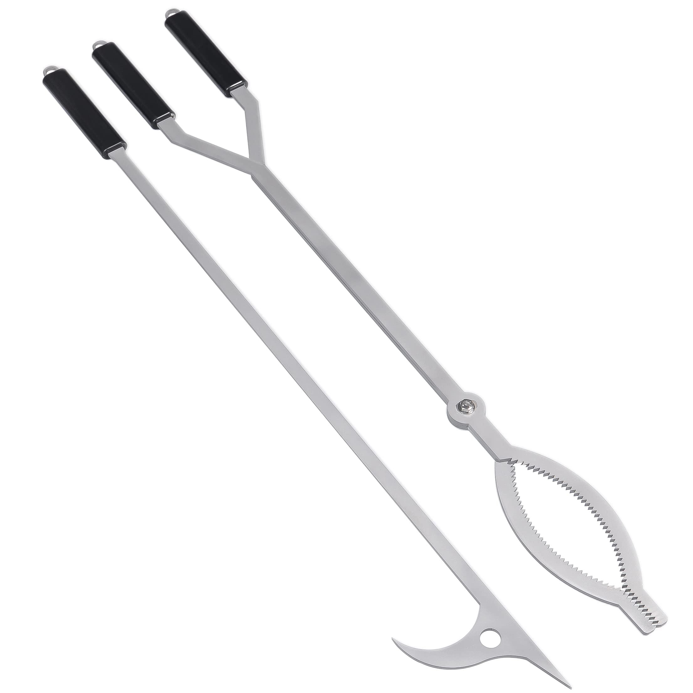 Symple Stuff 40-Inch Stainless Steel Fire Pit Tools Set - Ergonomic ...