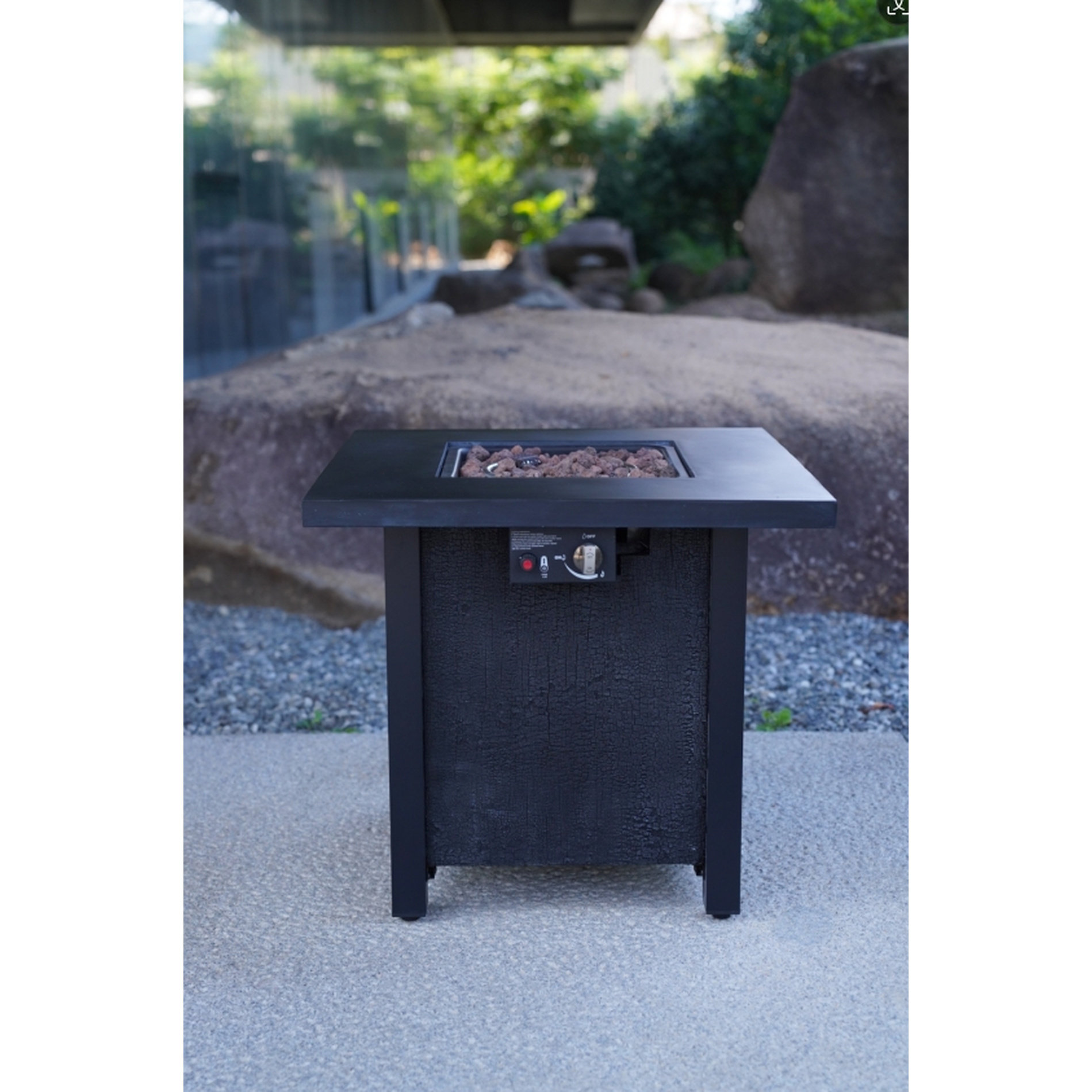 Latitude Run® Outdoor Propane Gas Fire Pit Desk Top, 50,000 ...