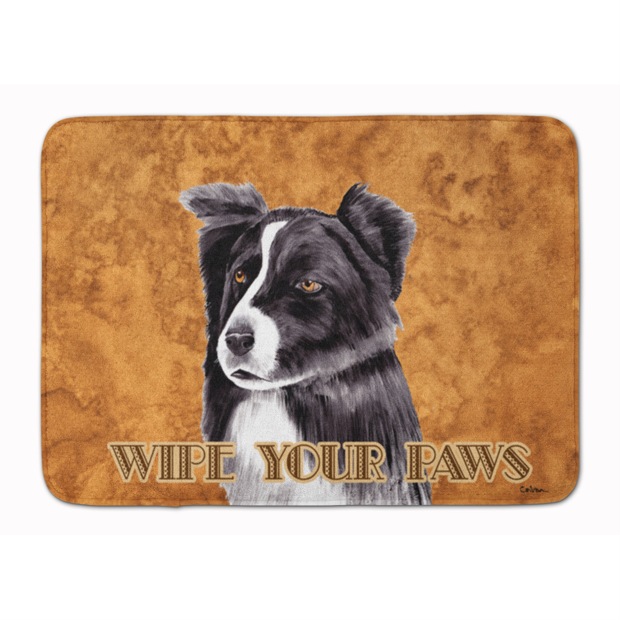 Red Barrel Studio® Border Collie Wipe your Paws Memory Foam Bath Rug ...