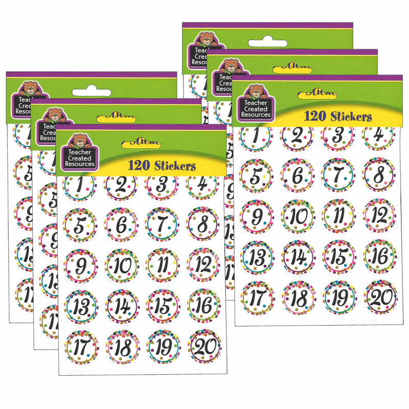 Teacher Created Resources Confetti Number Template | Wayfair