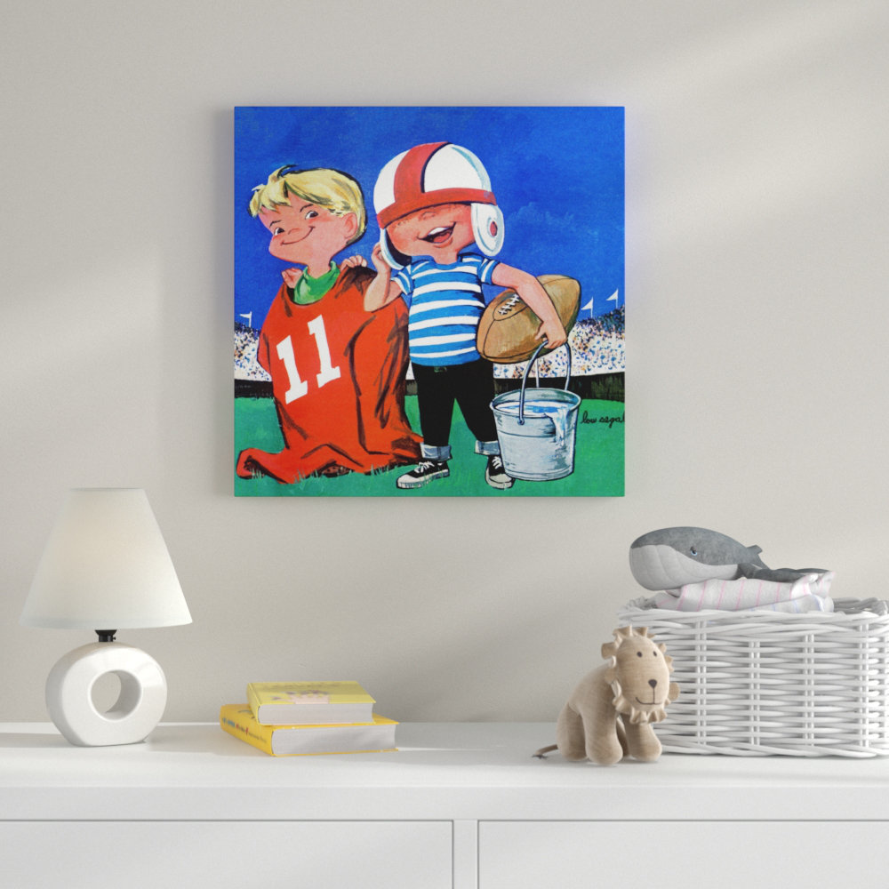 Zoomie Kids Rugby Players II Print on Wrapped Canvas - Wayfair Canada